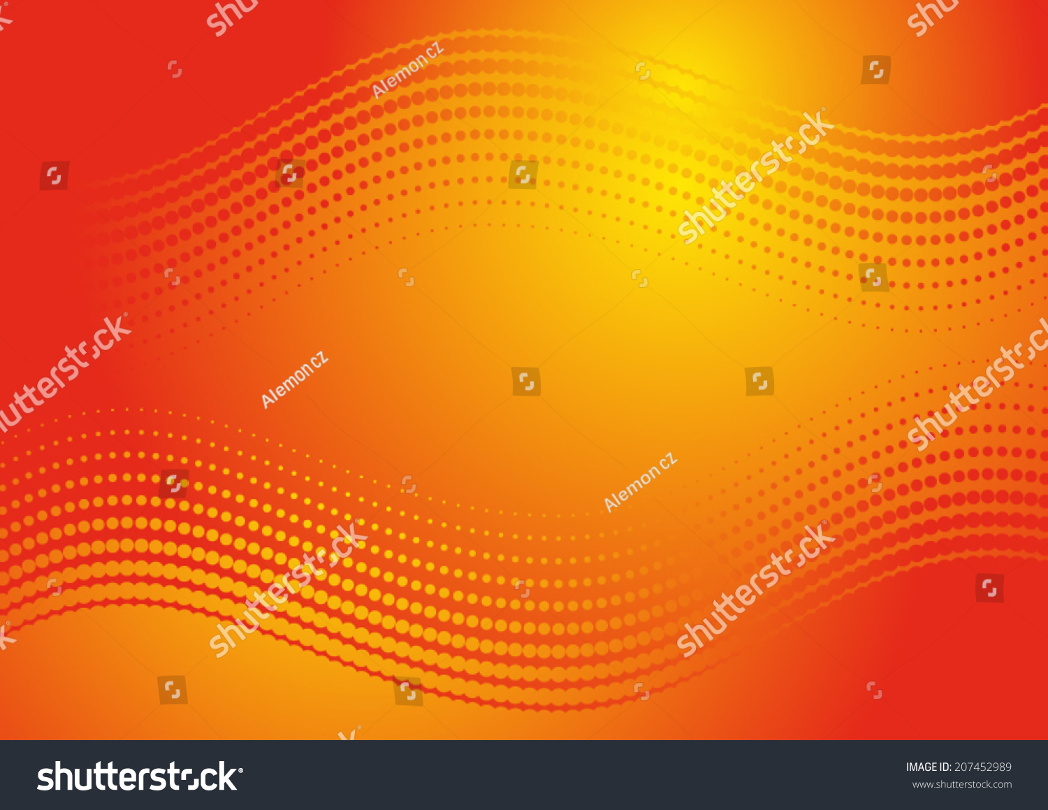 Beautiful Orange Abstract Background Halftone Effect Stock Vector ...