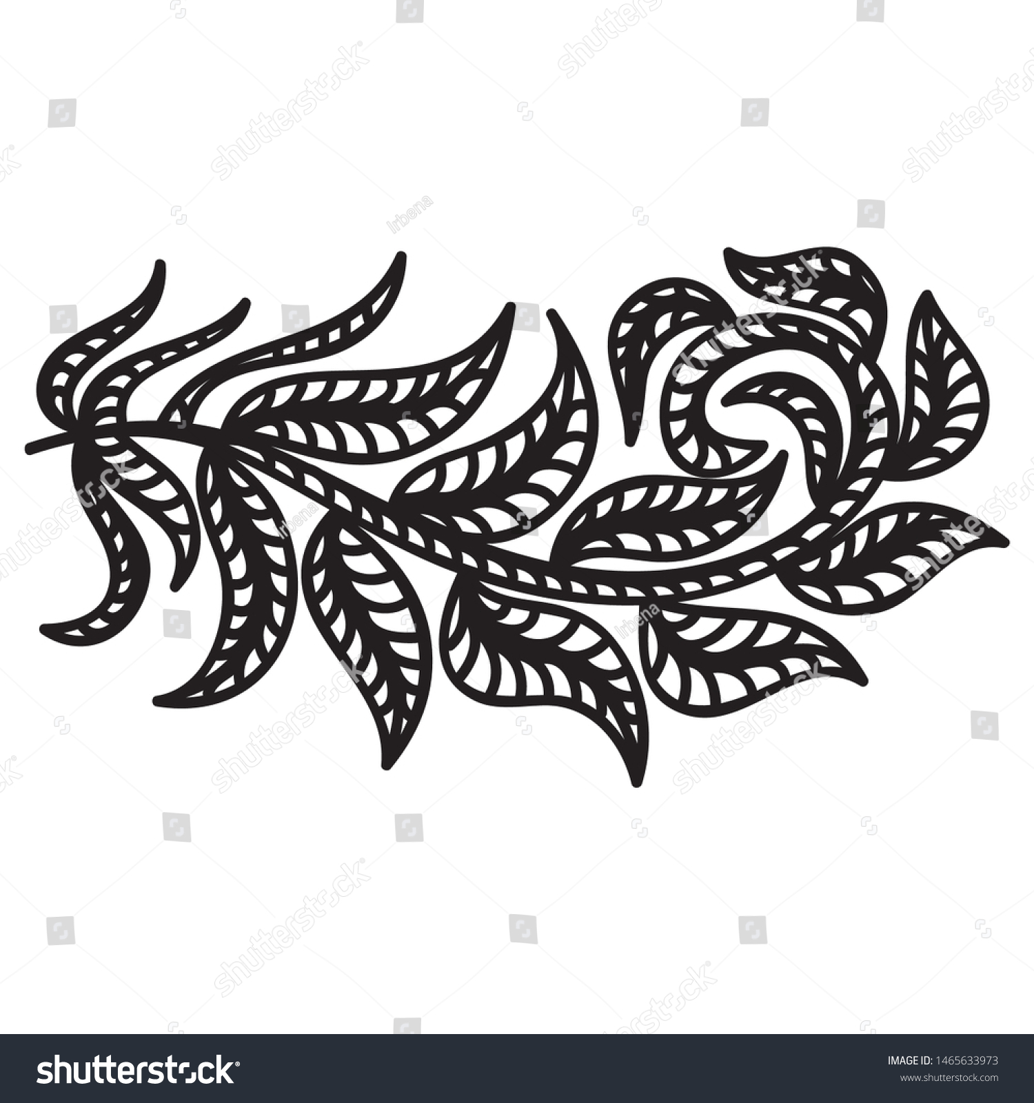 Beautiful Pattern Branch Vector Illustration Stock Vector (Royalty Free ...