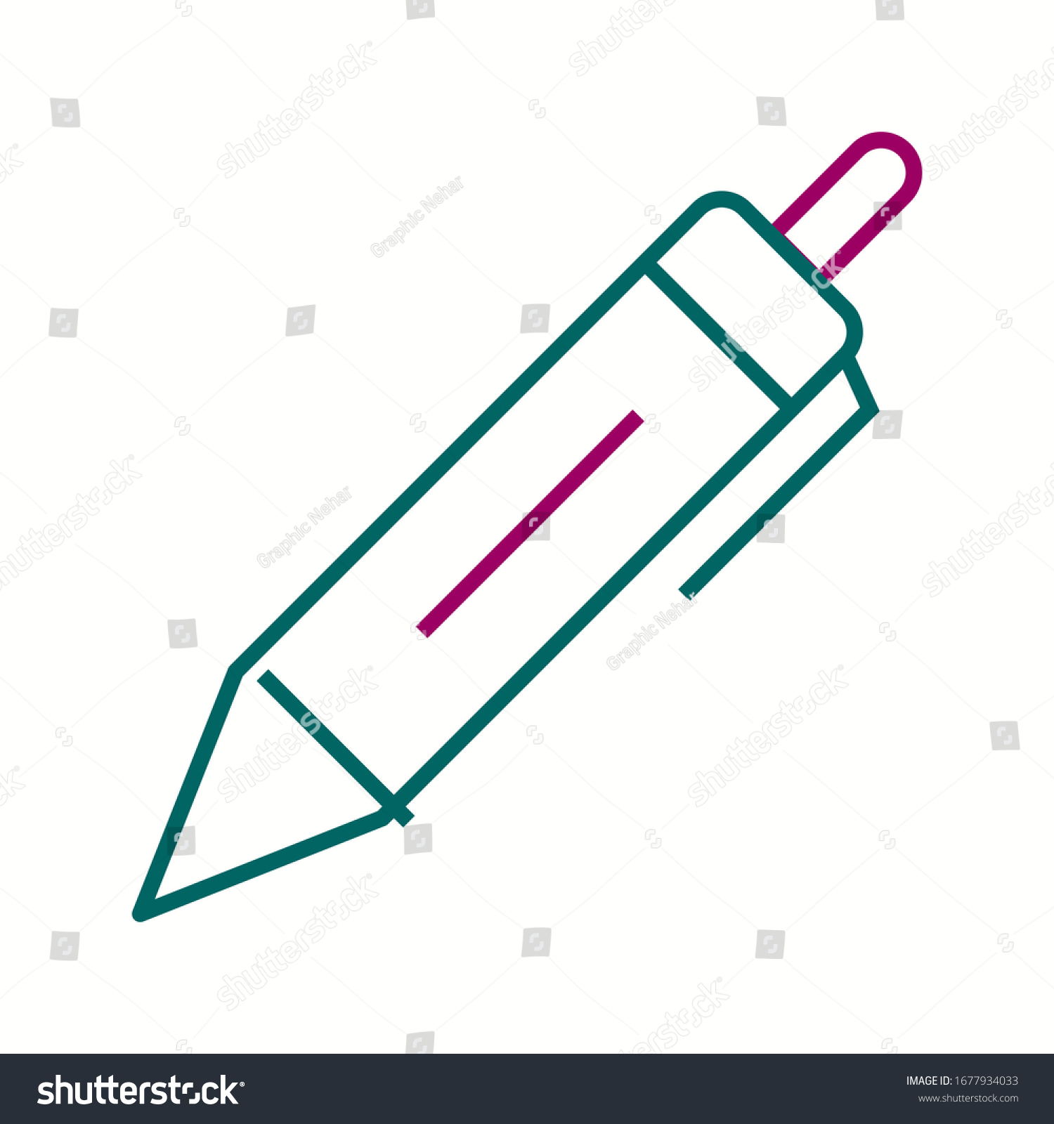 Beautiful Pen Line Vector Icon Stock Vector (Royalty Free) 1677934033