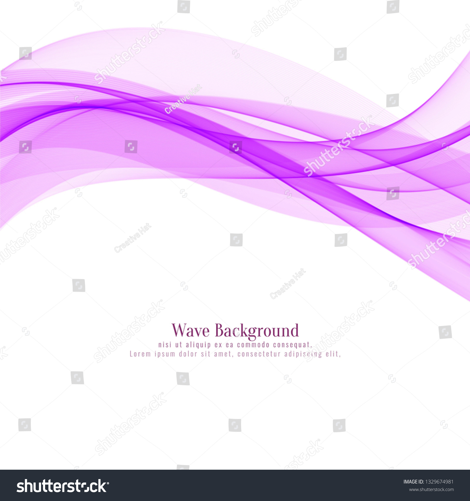 Beautiful Pink Wave Design Background Vector Stock Vector (Royalty Free ...