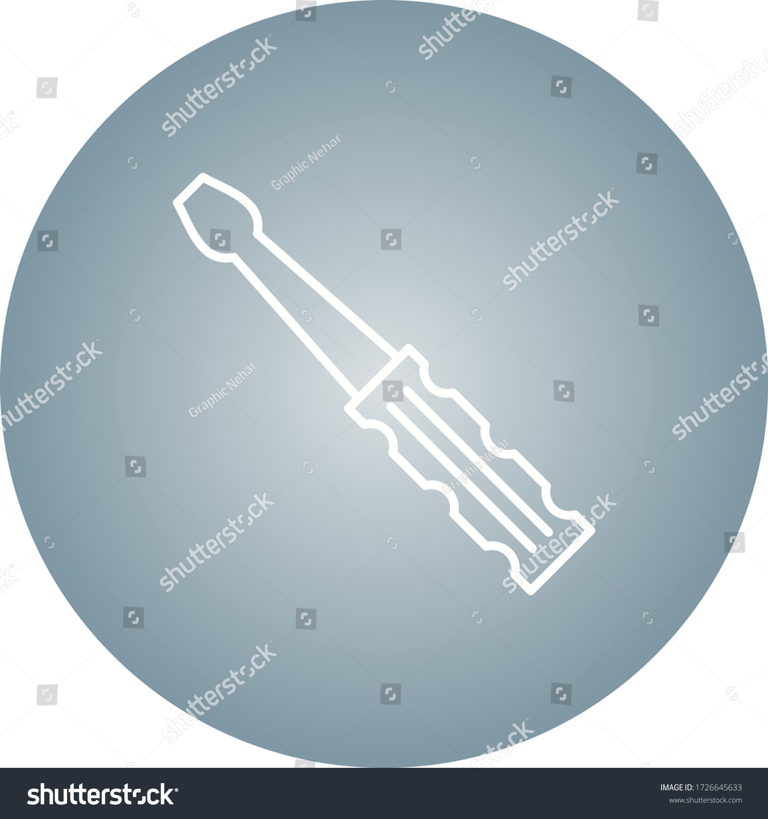 Beautiful Screwdriver Line Vector Icon Stock Vector (Royalty Free ...