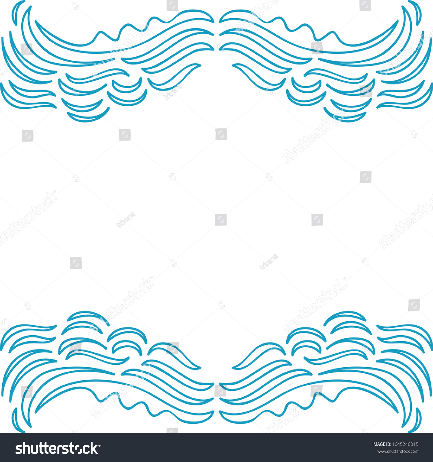 Beautiful Sea Frame Vector Illustration Stock Vector (Royalty Free ...