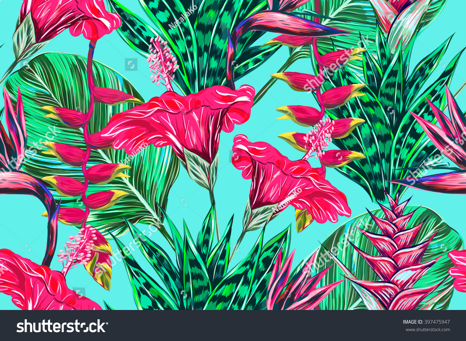 Beautiful Seamless Vector Floral Pattern Background Stock Vector