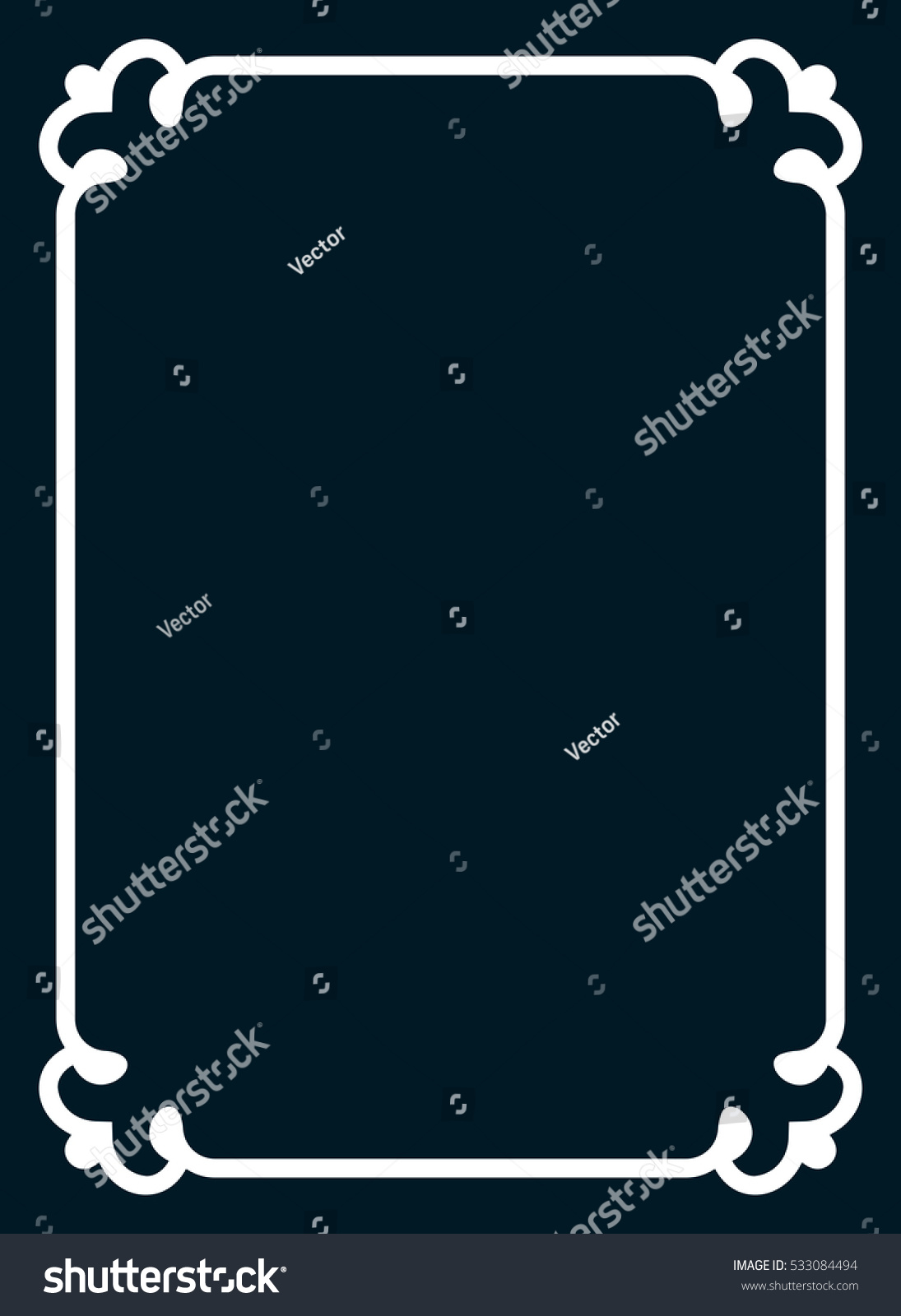 Beautiful Simple Vector Vintage Line Border Stock Vector (Royalty Free ...