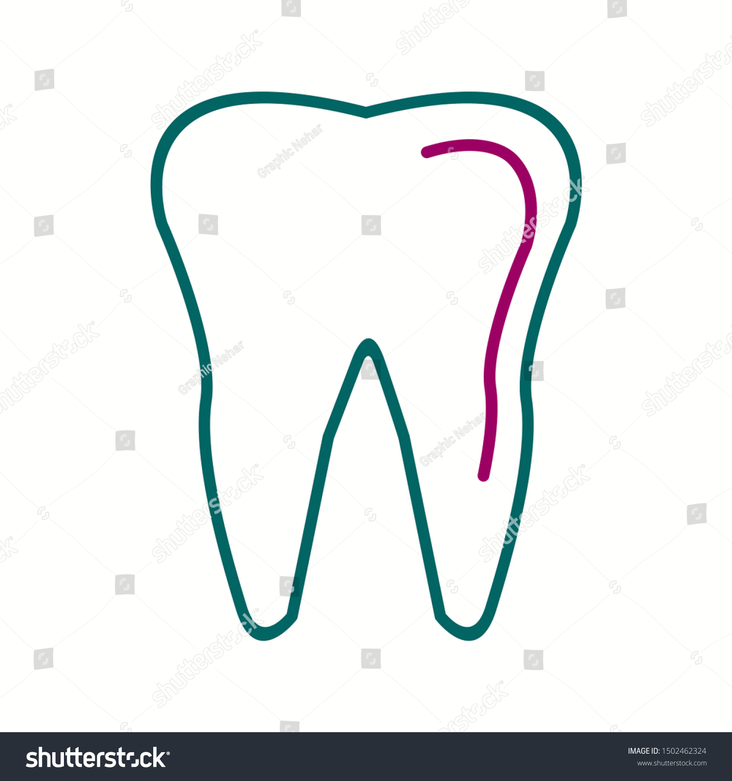 Beautiful Teeth Vector Line Icon Stock Vector (Royalty Free) 1502462324 ...