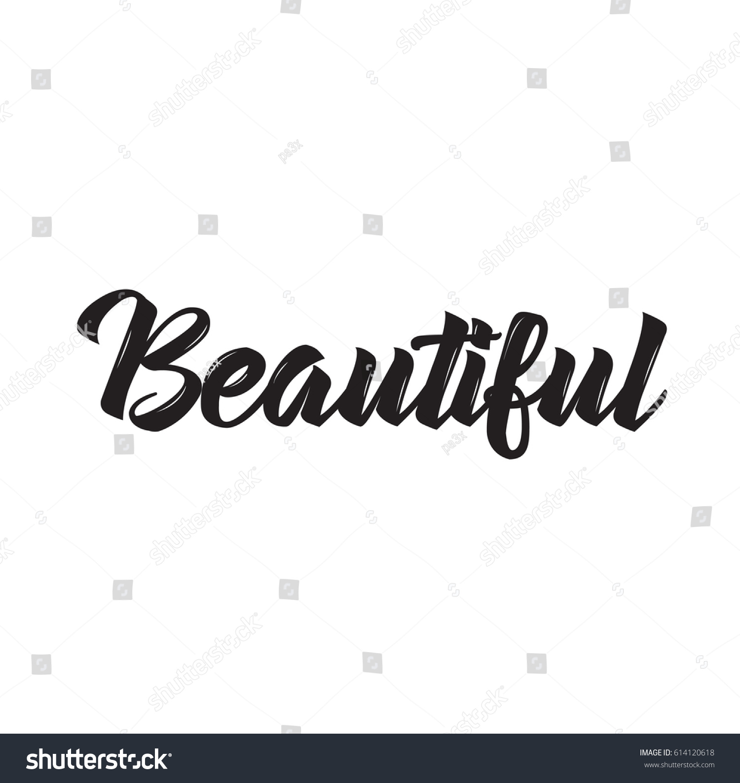 Beautiful Text Design Vector Calligraphy Typography Stock Vector ...