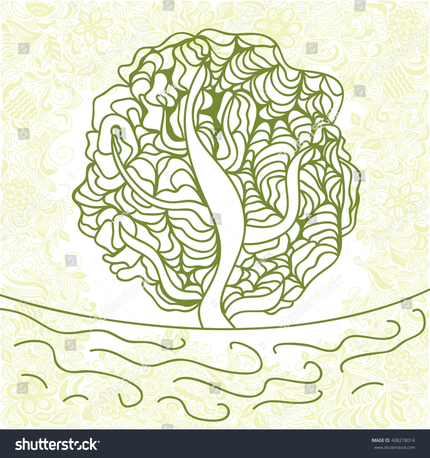 Beautiful Tree Vector Illustration Stock Vector (Royalty Free ...