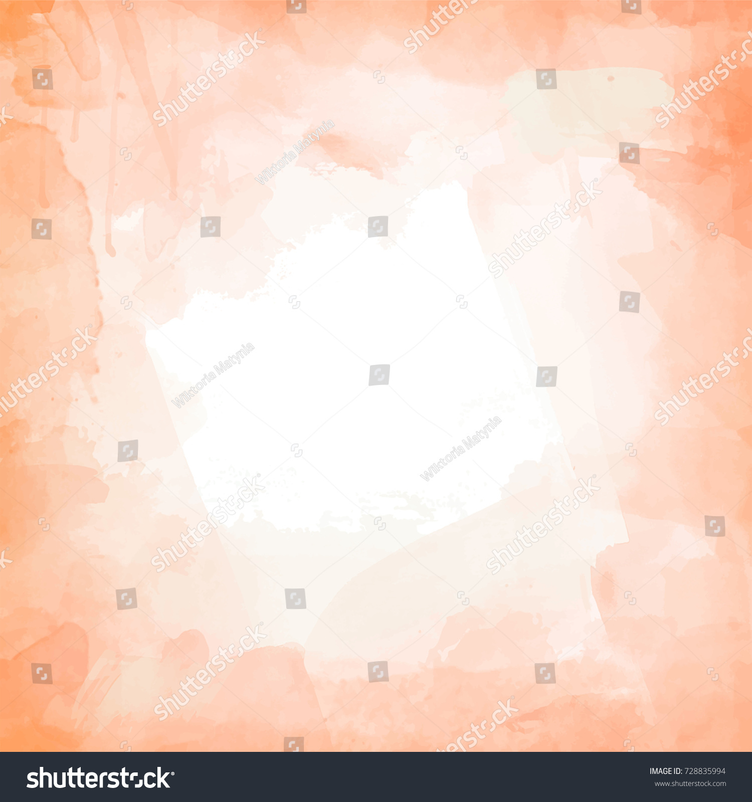 Beautiful Watercolor Background Frame Vector Stock Vector (Royalty Free ...