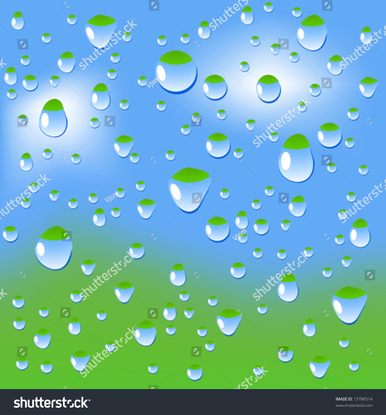 Beautiful Wet Window Vector Illustration Stock Vector (Royalty Free ...