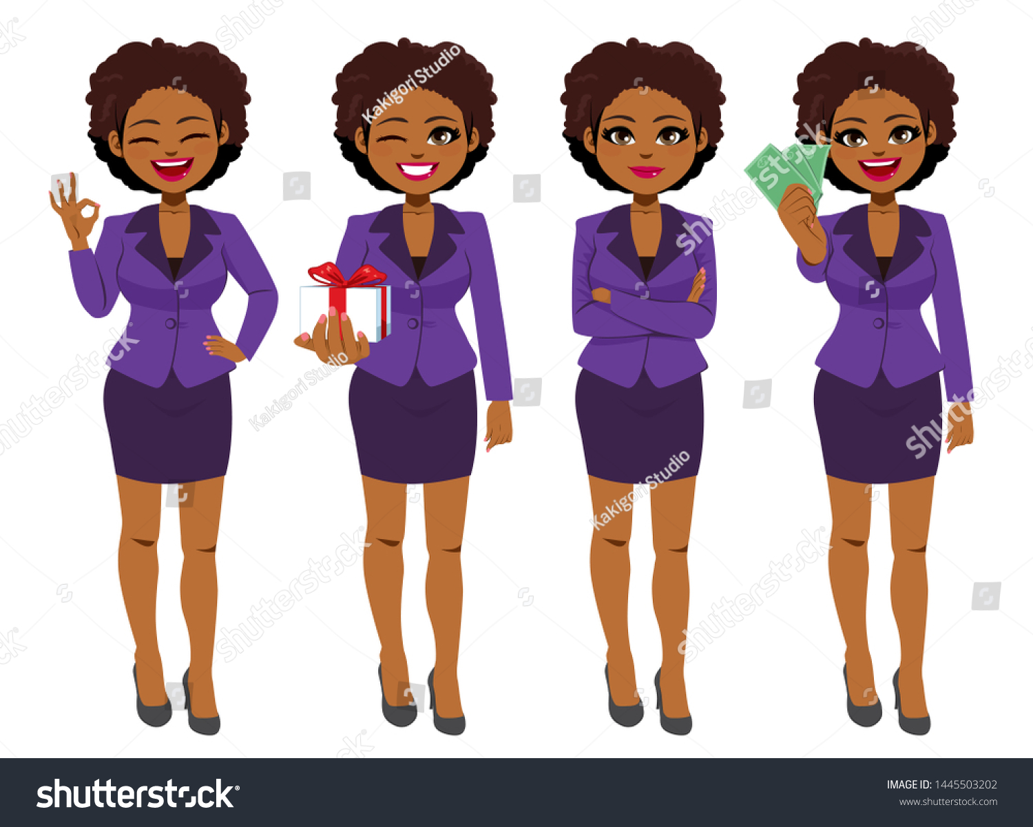 Beautiful Young African American Black Businesswoman Stock Vector ... Beautiful Young African American Black Businesswoman Stock Vector ...
