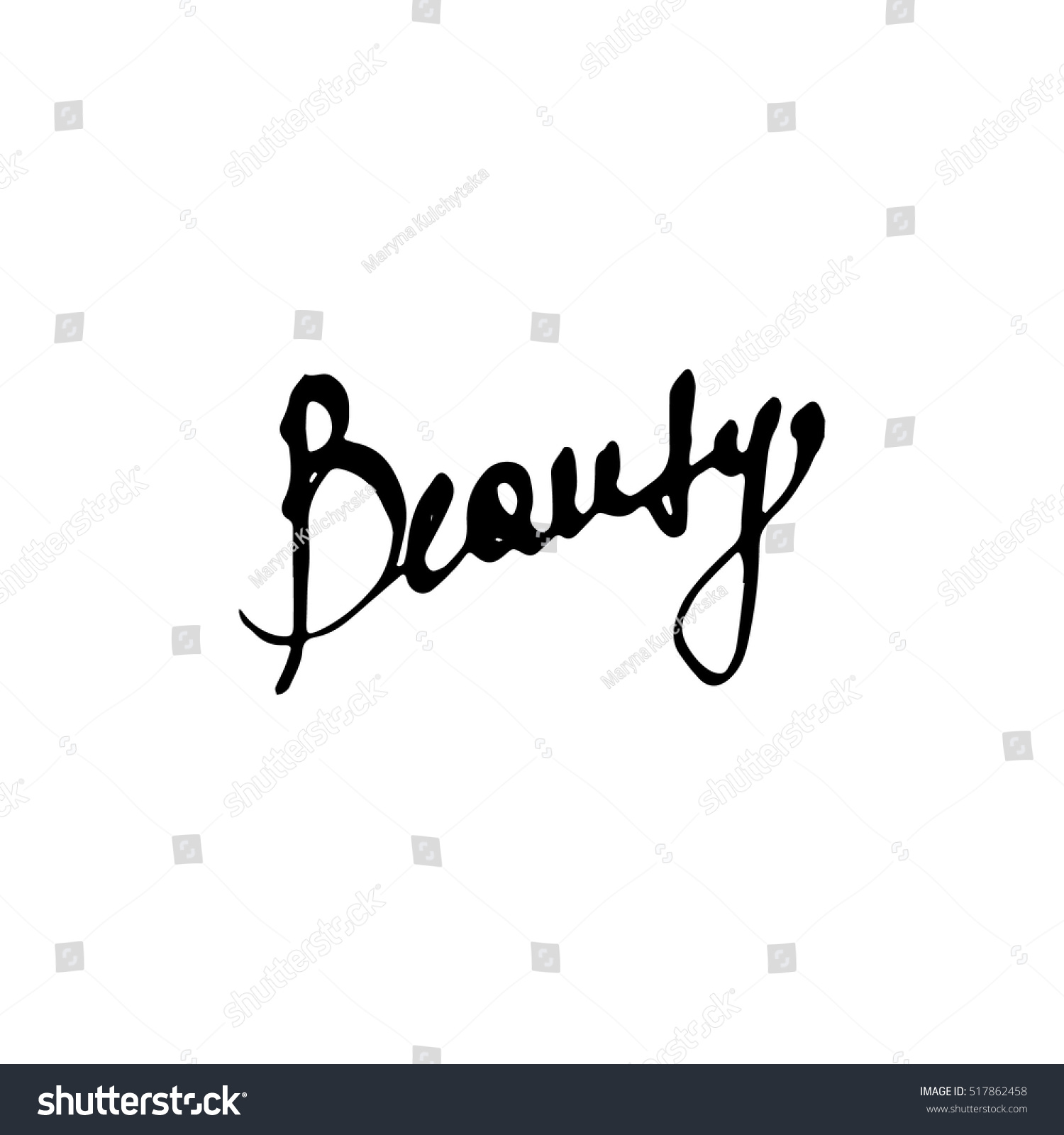 Beauty Lettering Vector Stock Vector (Royalty Free) 517862458 ...