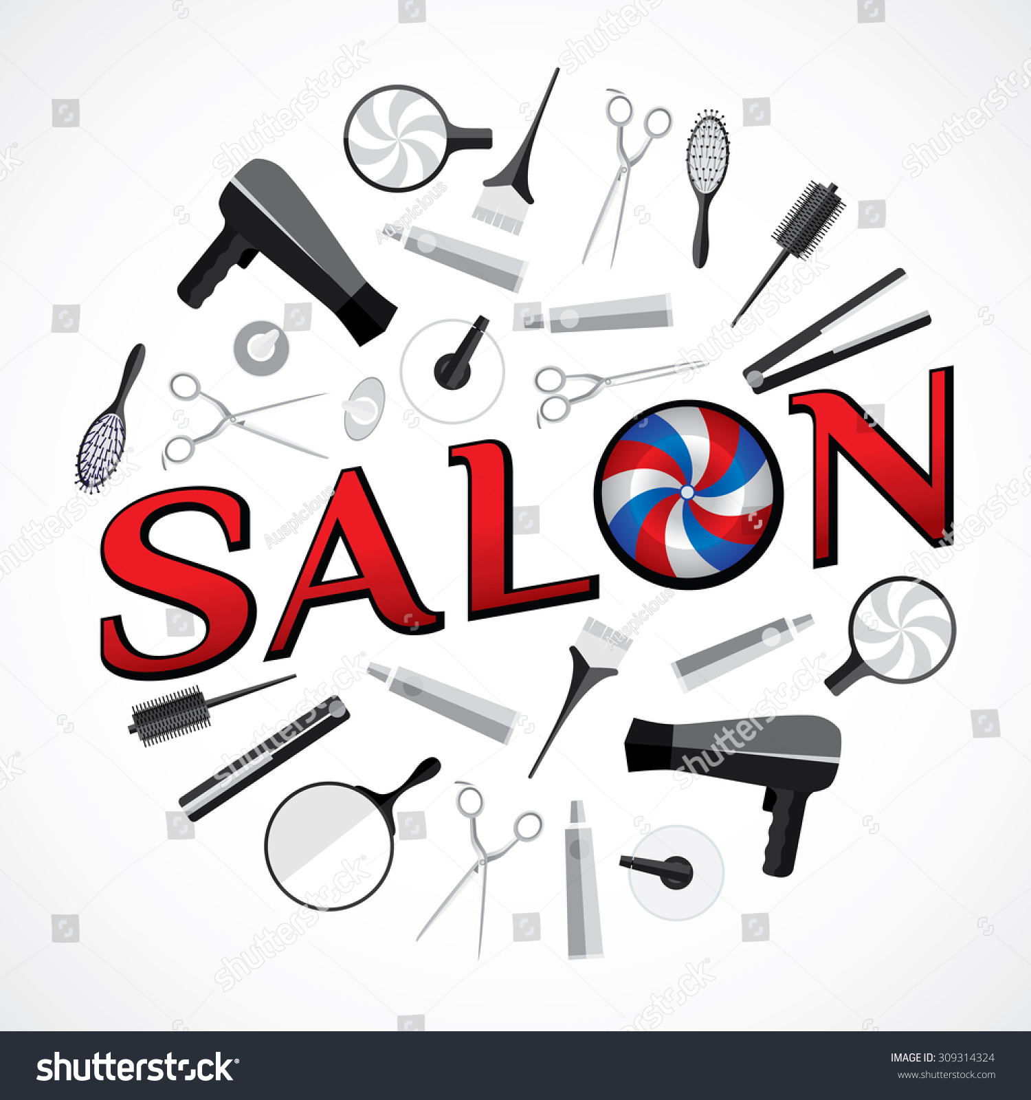 Beauty Salon Objects Vector Illustration Stock Vector (Royalty Free ...