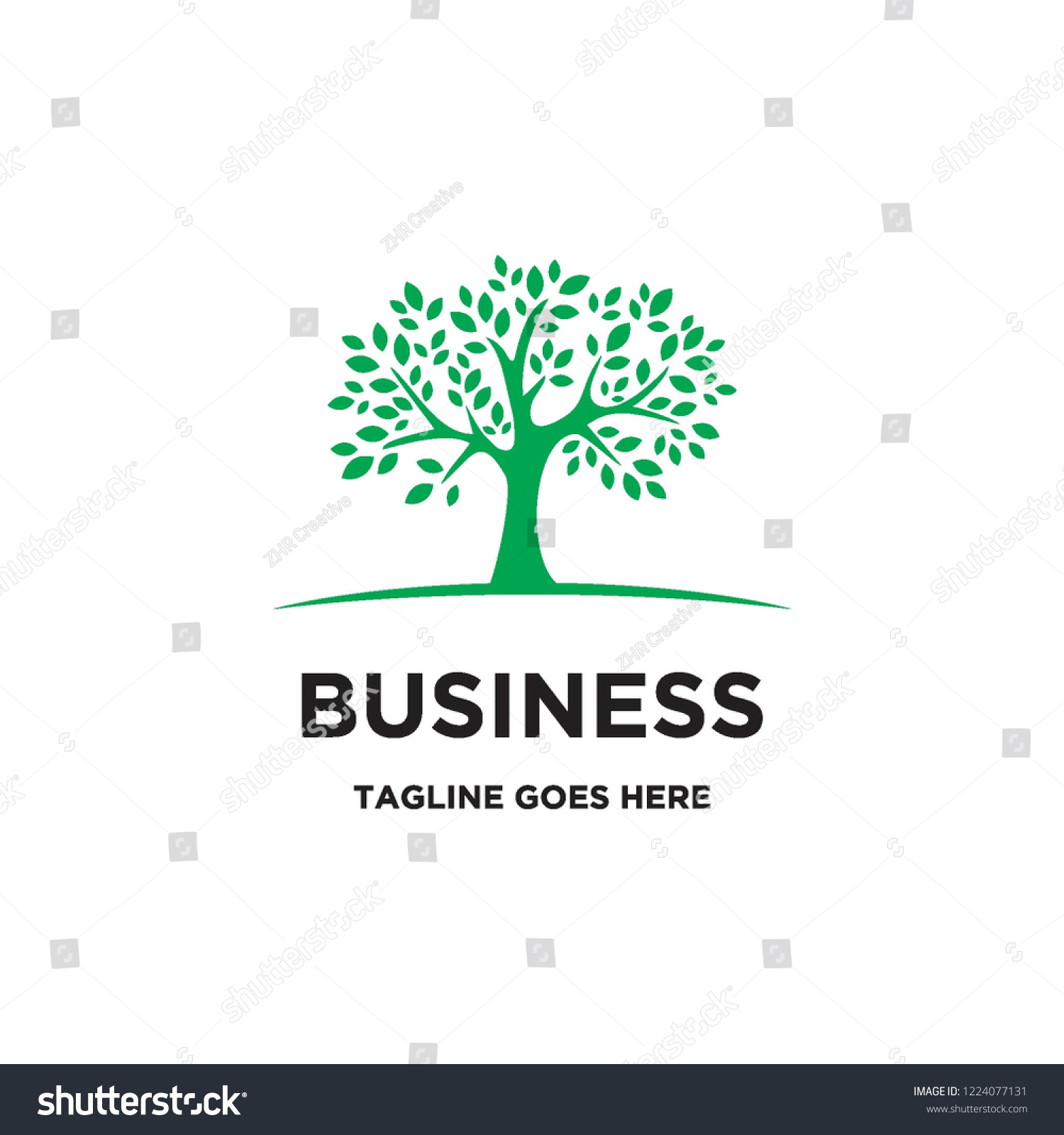 Beauty Tree Logo Icon Vector Stock Vector (Royalty Free) 1224077131
