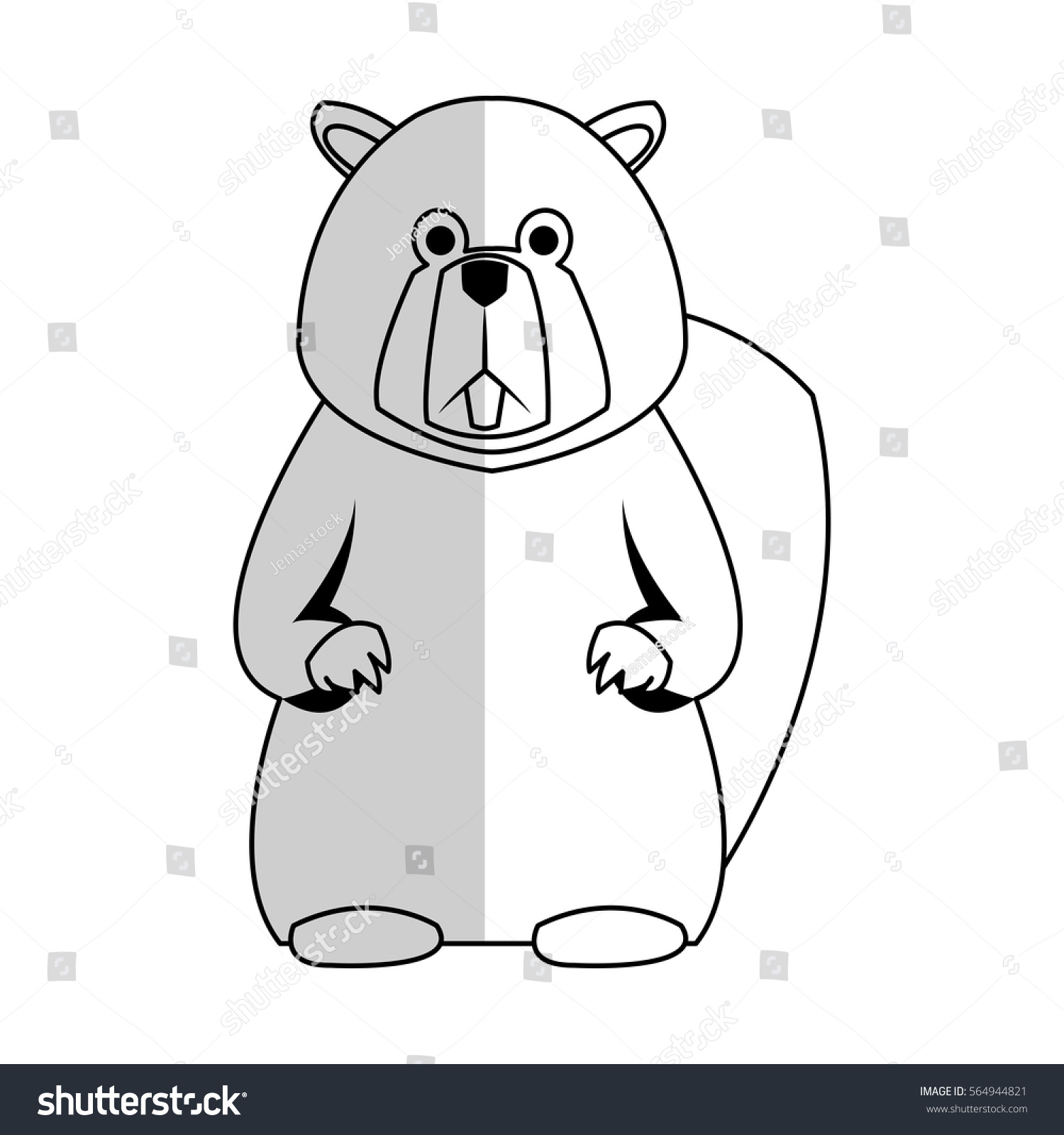 Beaver Cartoon Icon Stock Vector (Royalty Free) 564944821