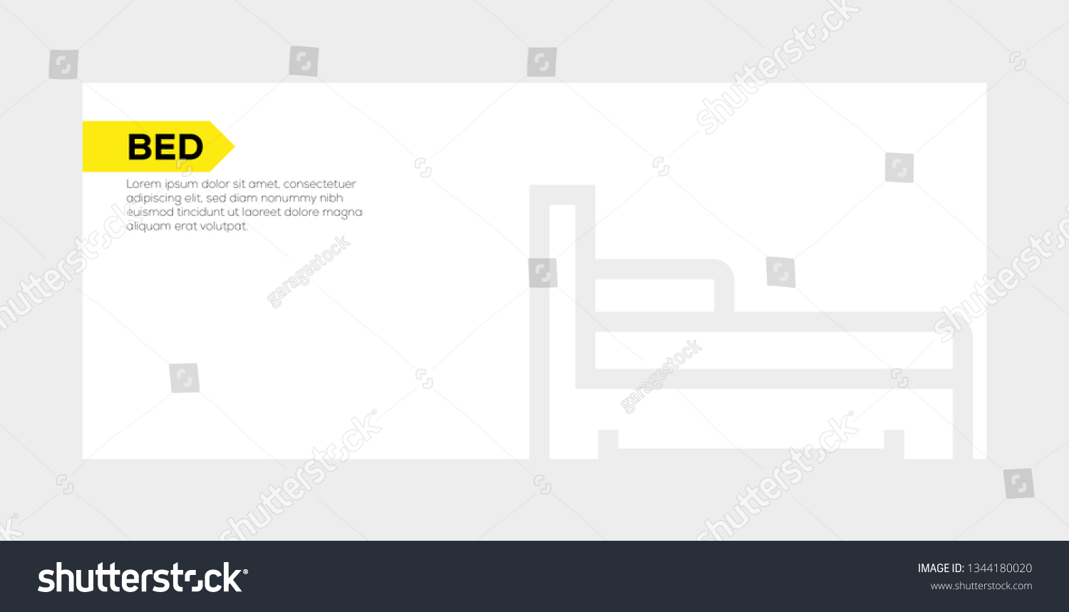 Bed Banner Concept Stock Vector (Royalty Free) 1344180020 | Shutterstock