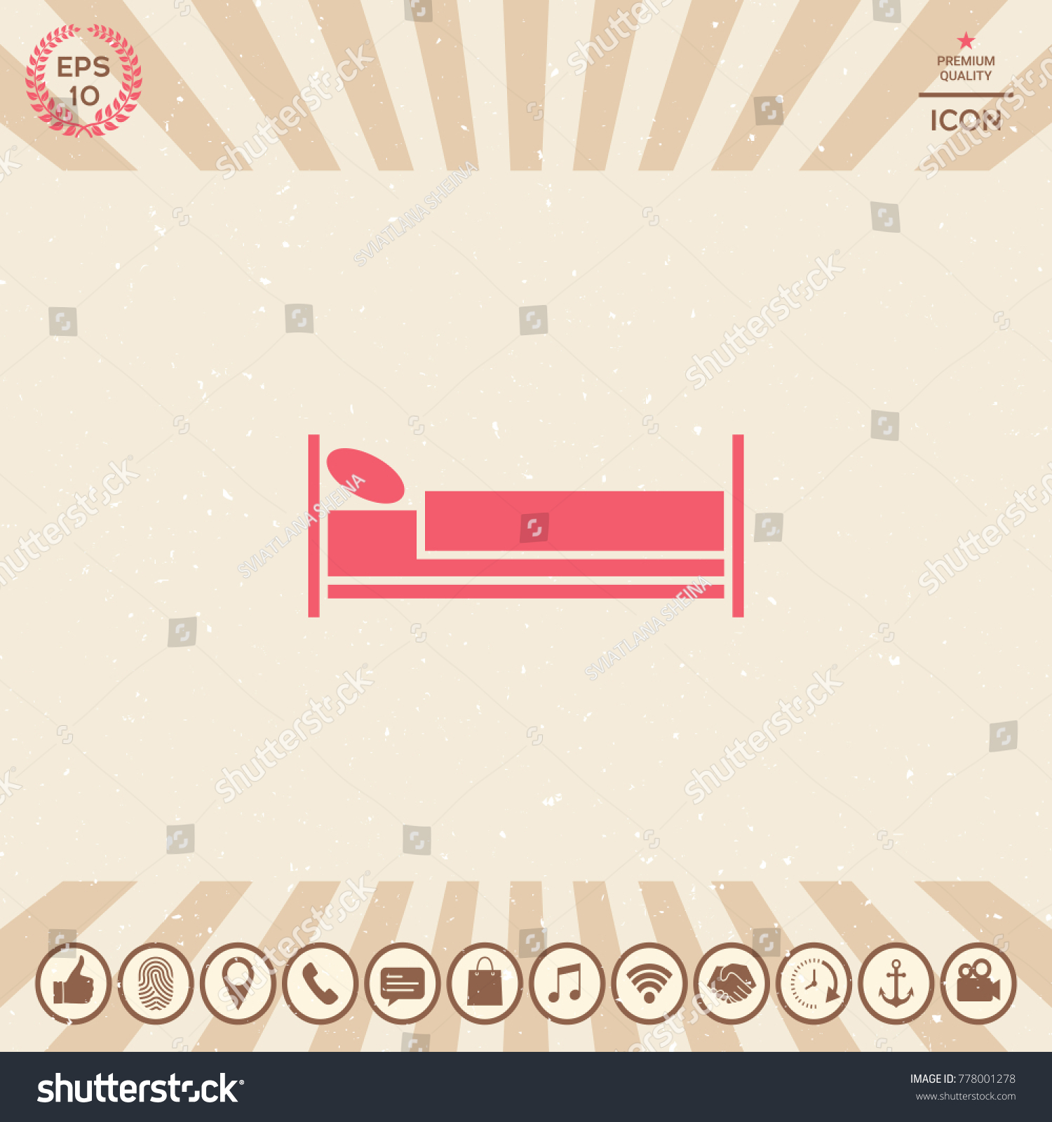 Bed Symbol Icon Stock Vector (Royalty Free) 778001278 | Shutterstock