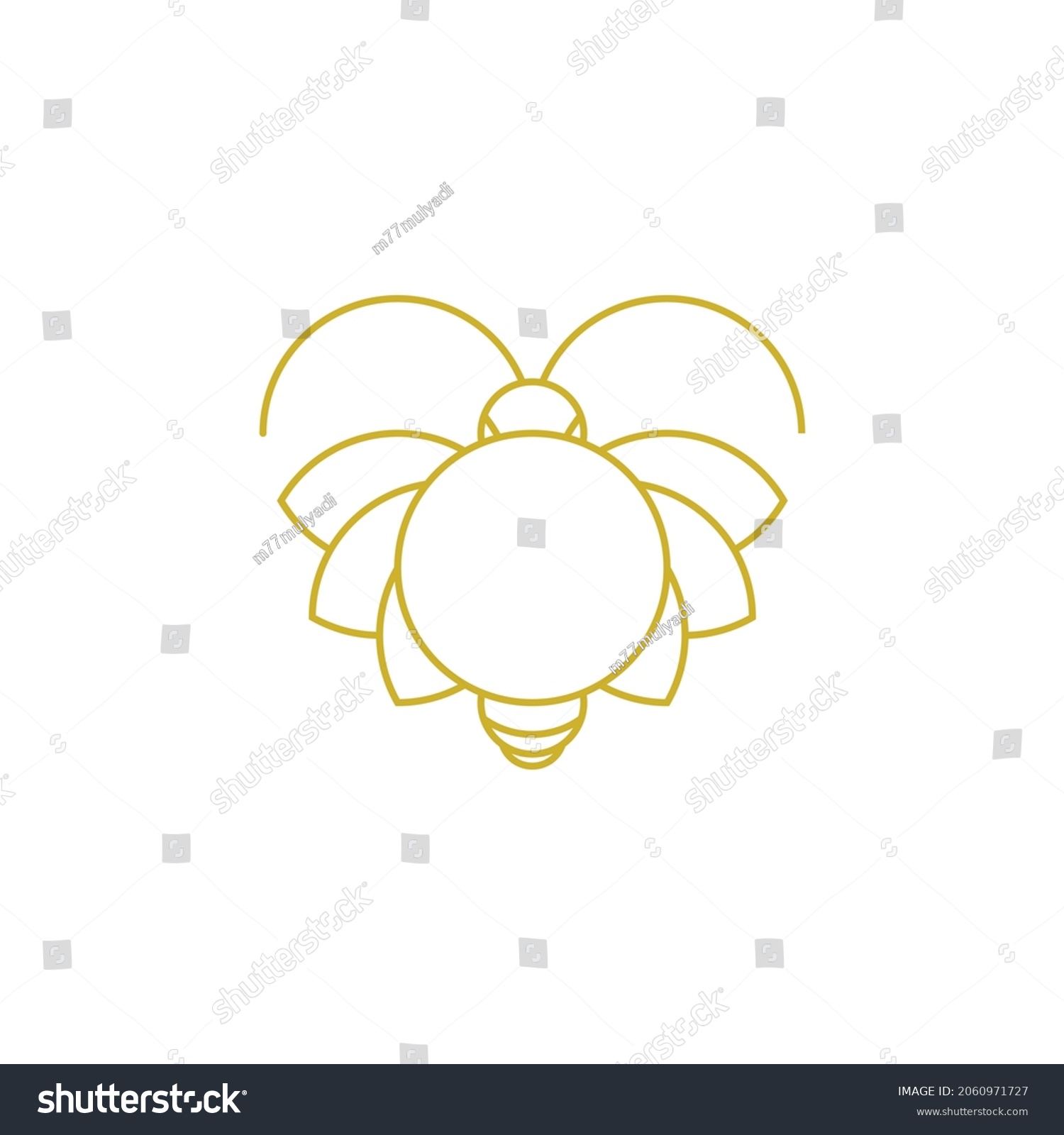 Bee Bulb Logo Template Vector Stock Vector (Royalty Free) 2060971727