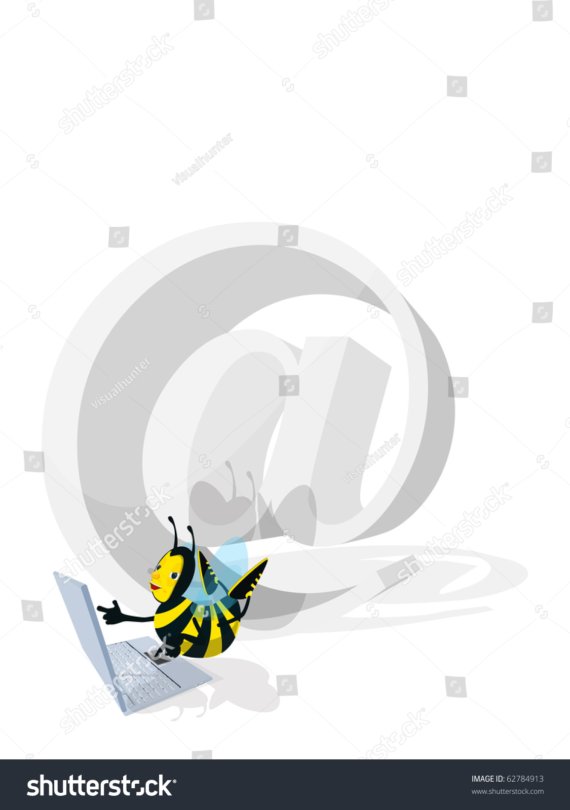 Bee Email Symbol Stock Vector (Royalty Free) 62784913 | Shutterstock