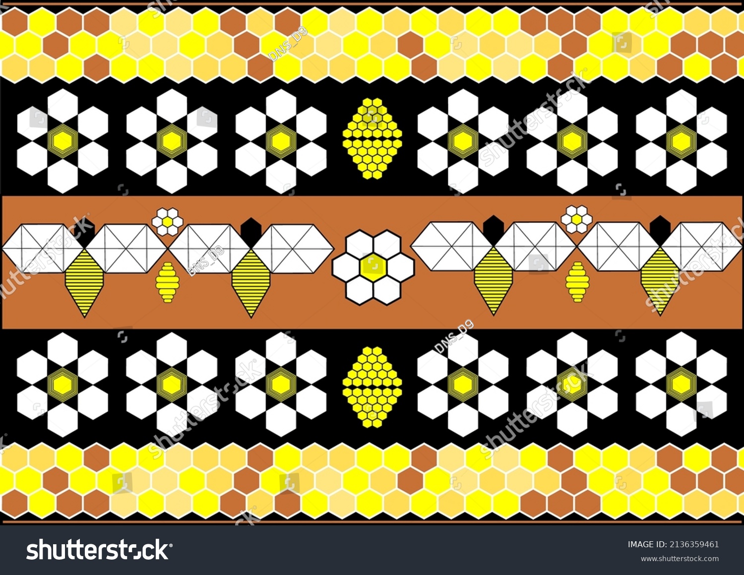 Bee Honeycomb Vector Illustration Stock Vector (Royalty Free ...