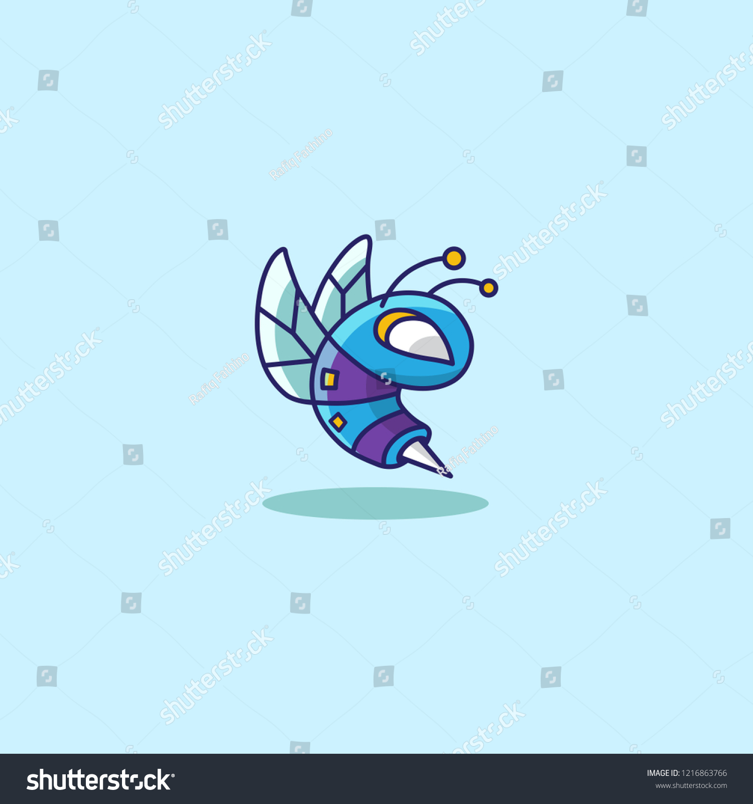 Bee Bot Character Stock Vector (Royalty Free) 1216863766 | Shutterstock