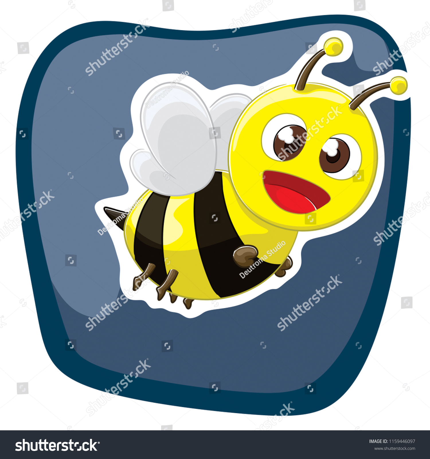 Bee Cartoon Illustration Stock Vector (Royalty Free) 1159446097 ...