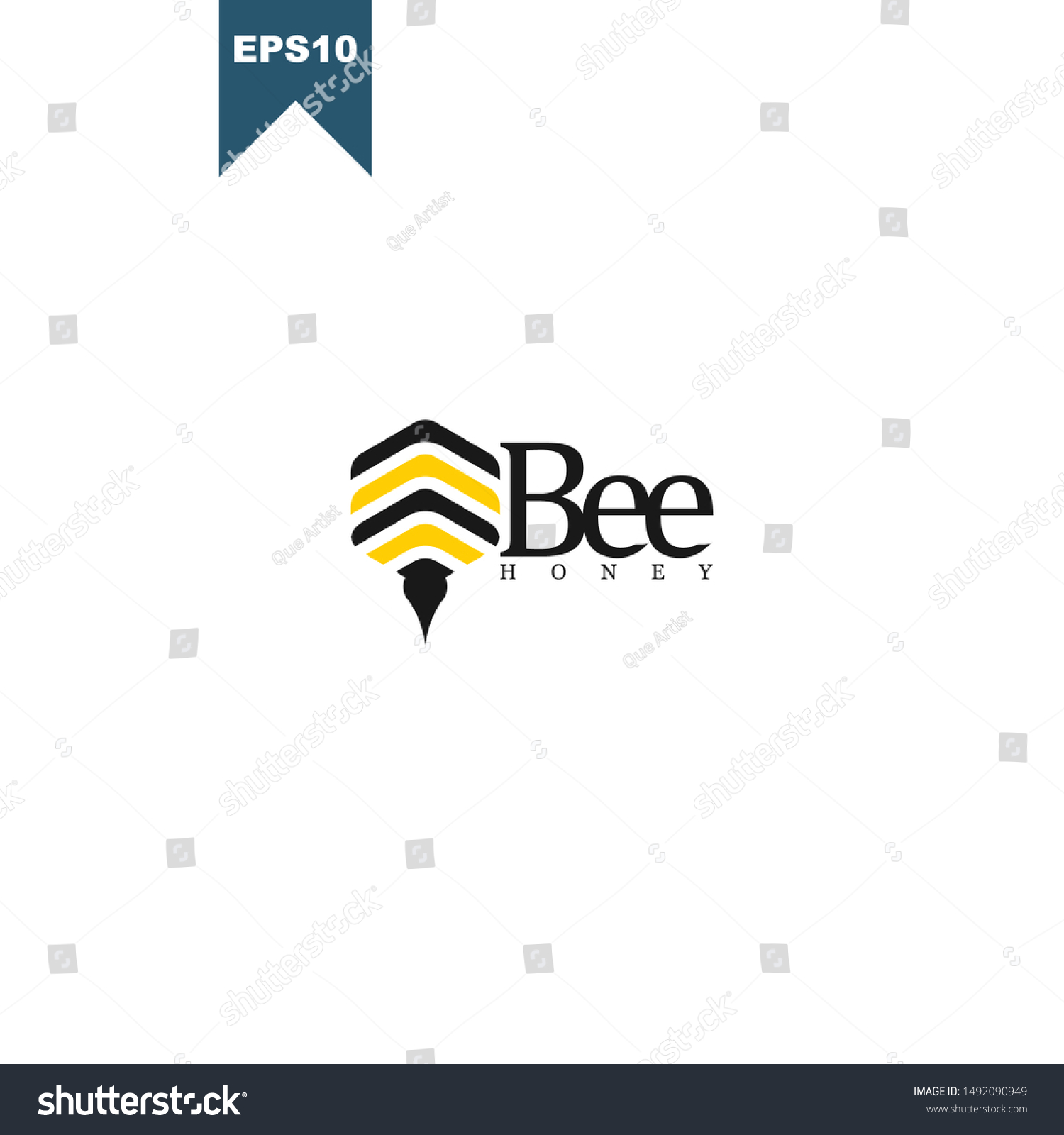 Bee Concepts Logo Vector Graphic Abstract: vector de stock (libre de ...
