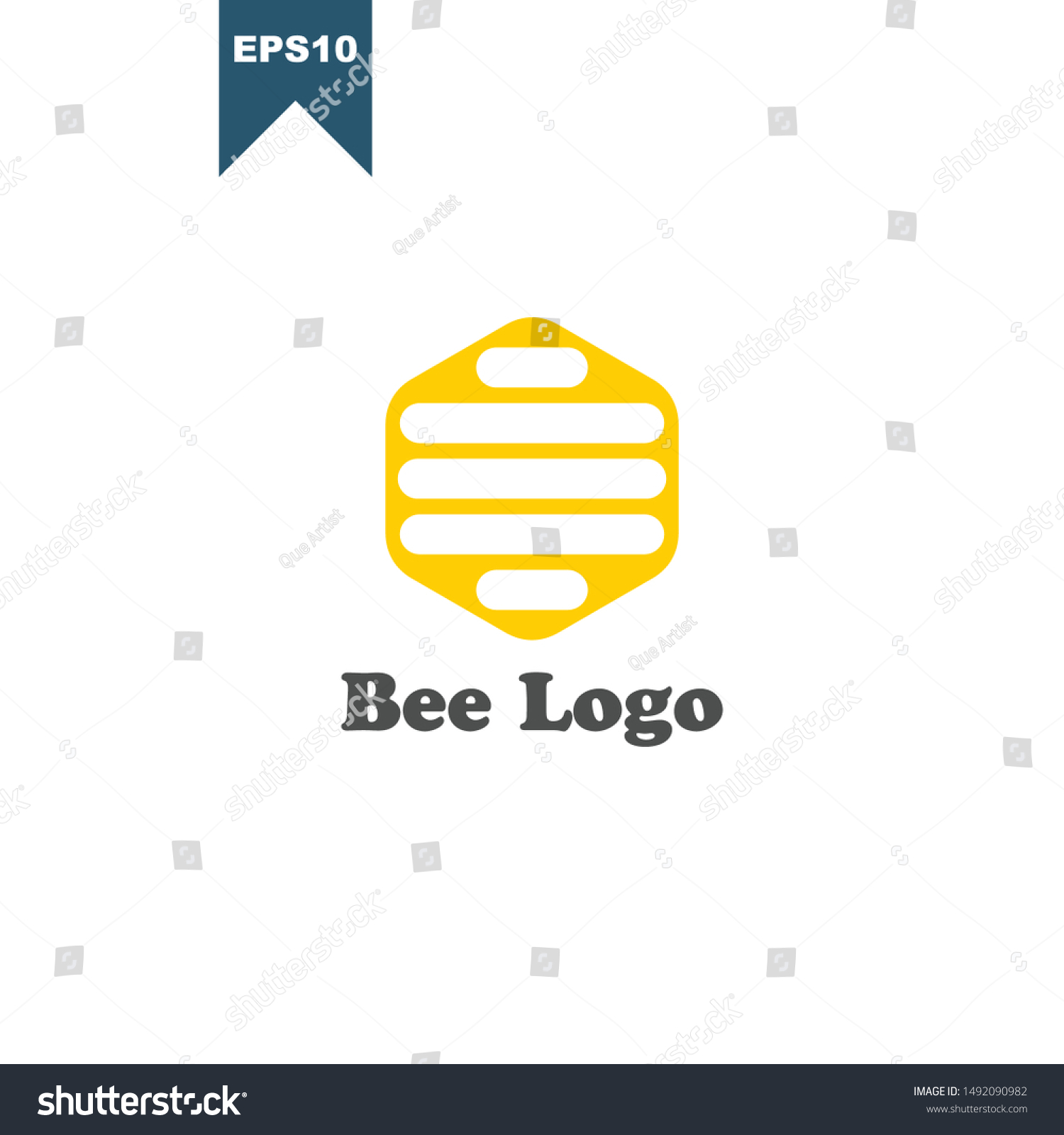 Bee Concepts Logo Vector Graphic Abstract Stock Vector (Royalty Free) 1492090982