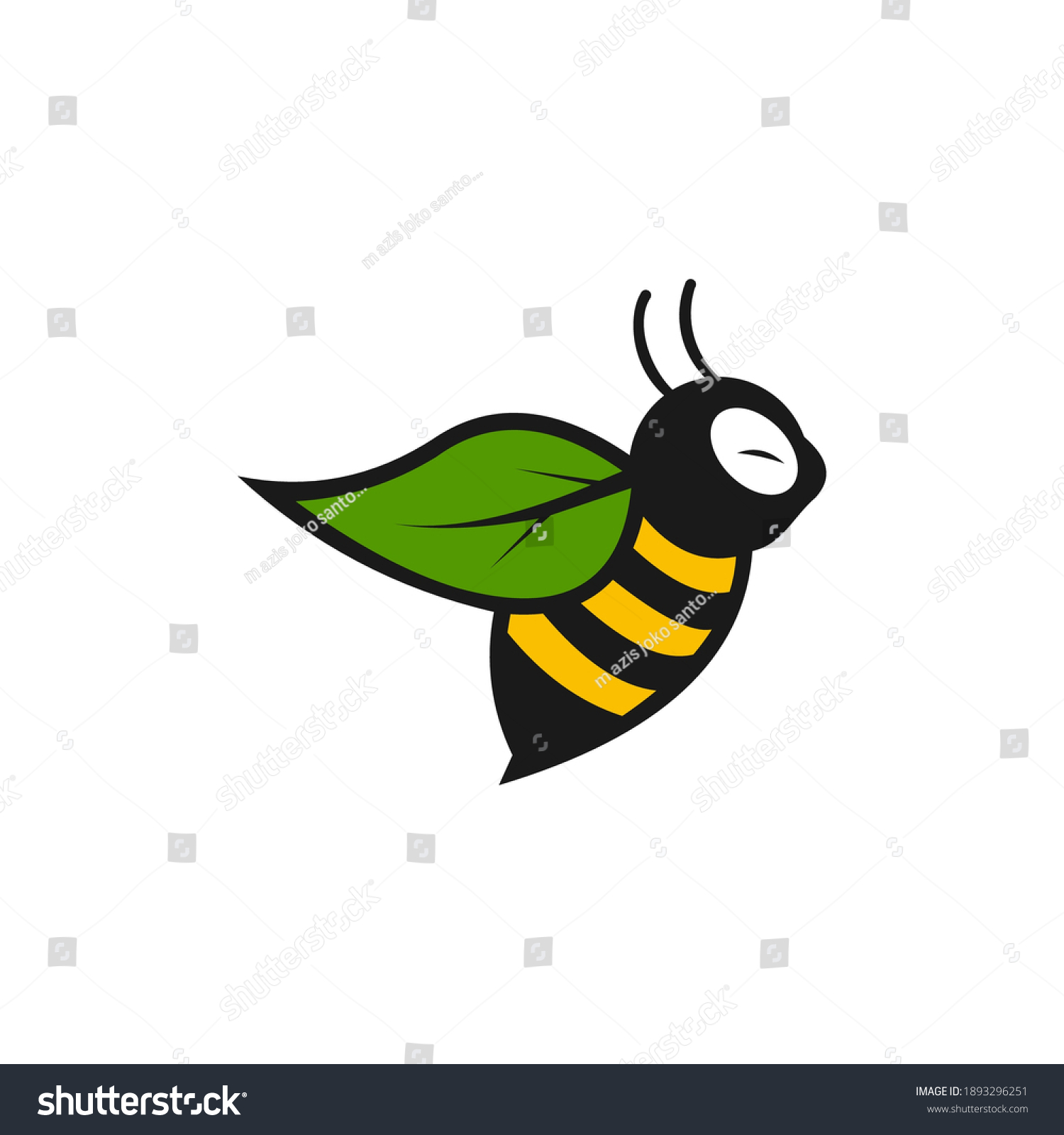 Bee Design Concept Vector Stock Vector (Royalty Free) 1893296251 ...