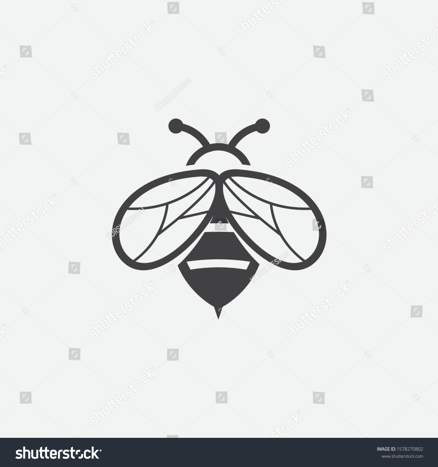 Bee Icon Logo Design Inspiraiton Unique Stock Vector (Royalty Free ... Bee Icon Logo Design Inspiraiton Unique Stock Vector (Royalty Free ...