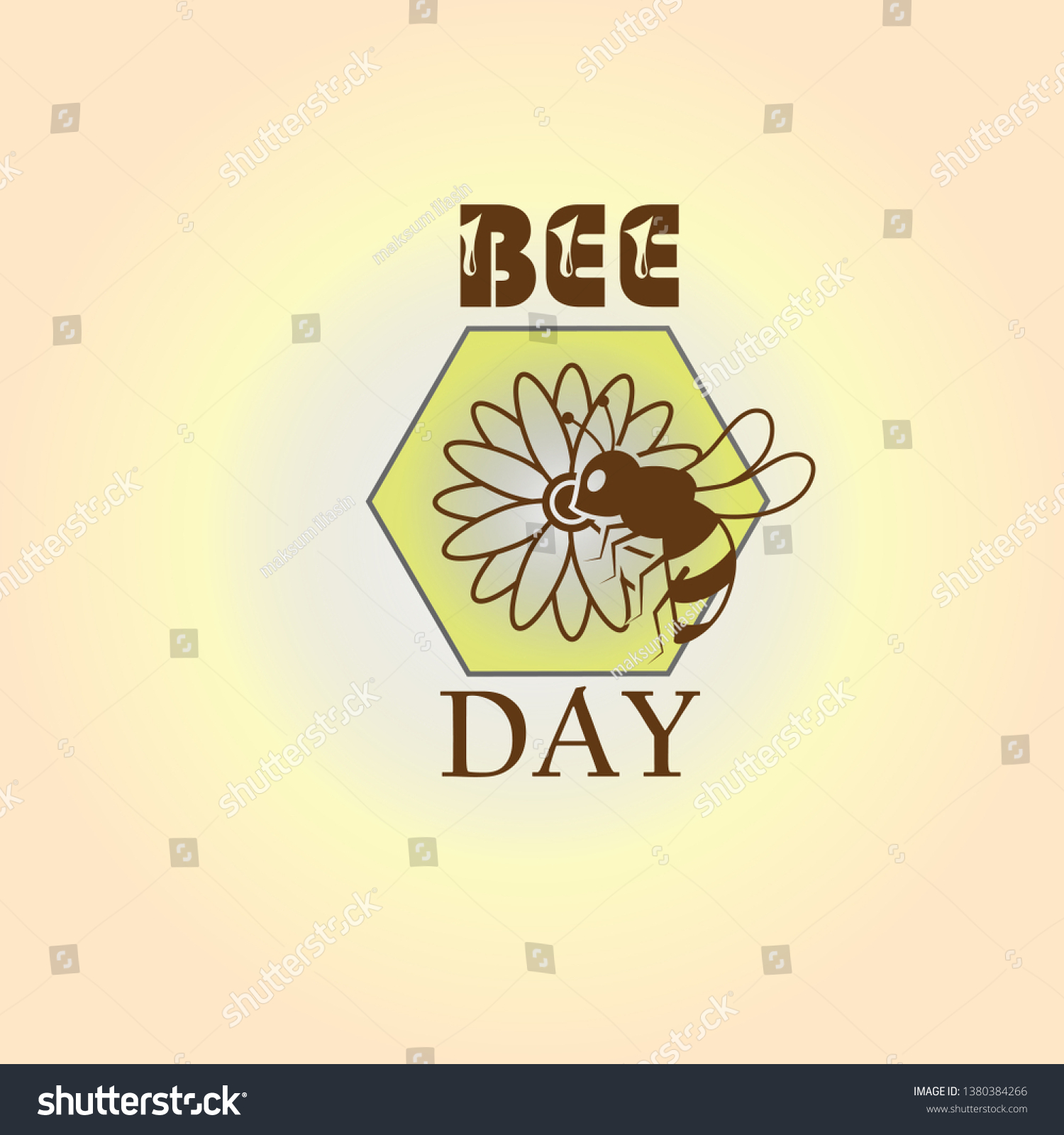 Bee International Day Logo Design Vector Stock Vector (Royalty Free) 1380384266
