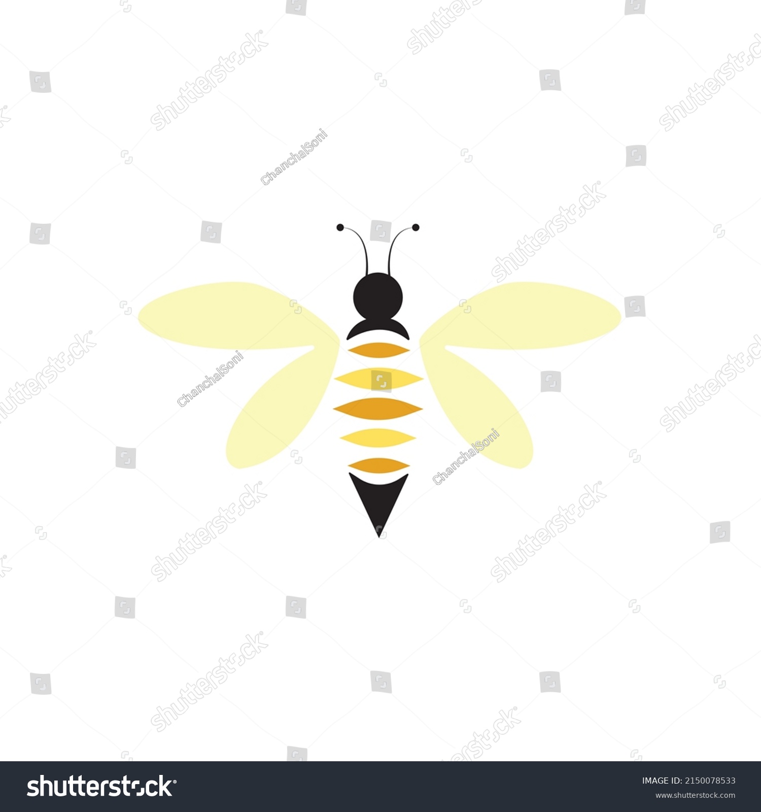 Bee Logo Symbol Design Vector Stock Vector (Royalty Free) 2150078533 ...