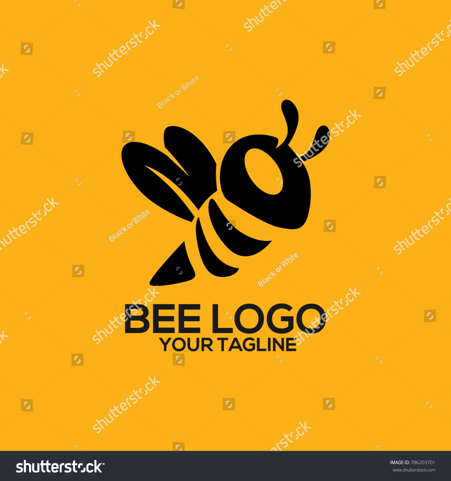 Bee Logo Design Vector Stock Vector (Royalty Free) 786203701 | Shutterstock