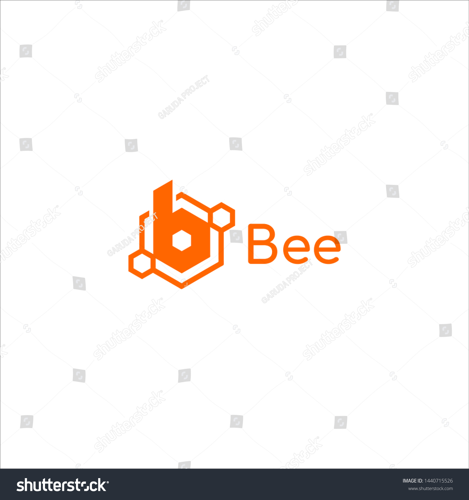 Bee Logo Template Technology Style Stock Vector (Royalty Free ...