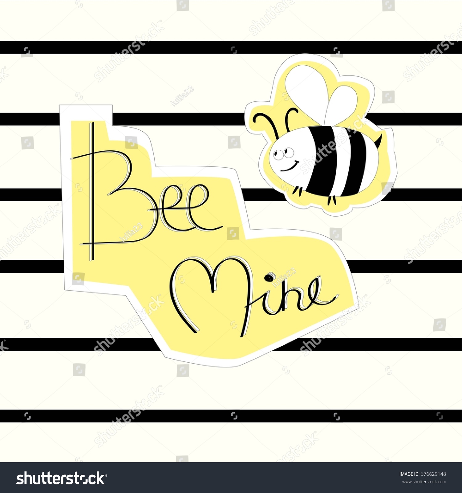 Bee Mine Lines Background Bee Vector Stock Vector (Royalty Free ...
