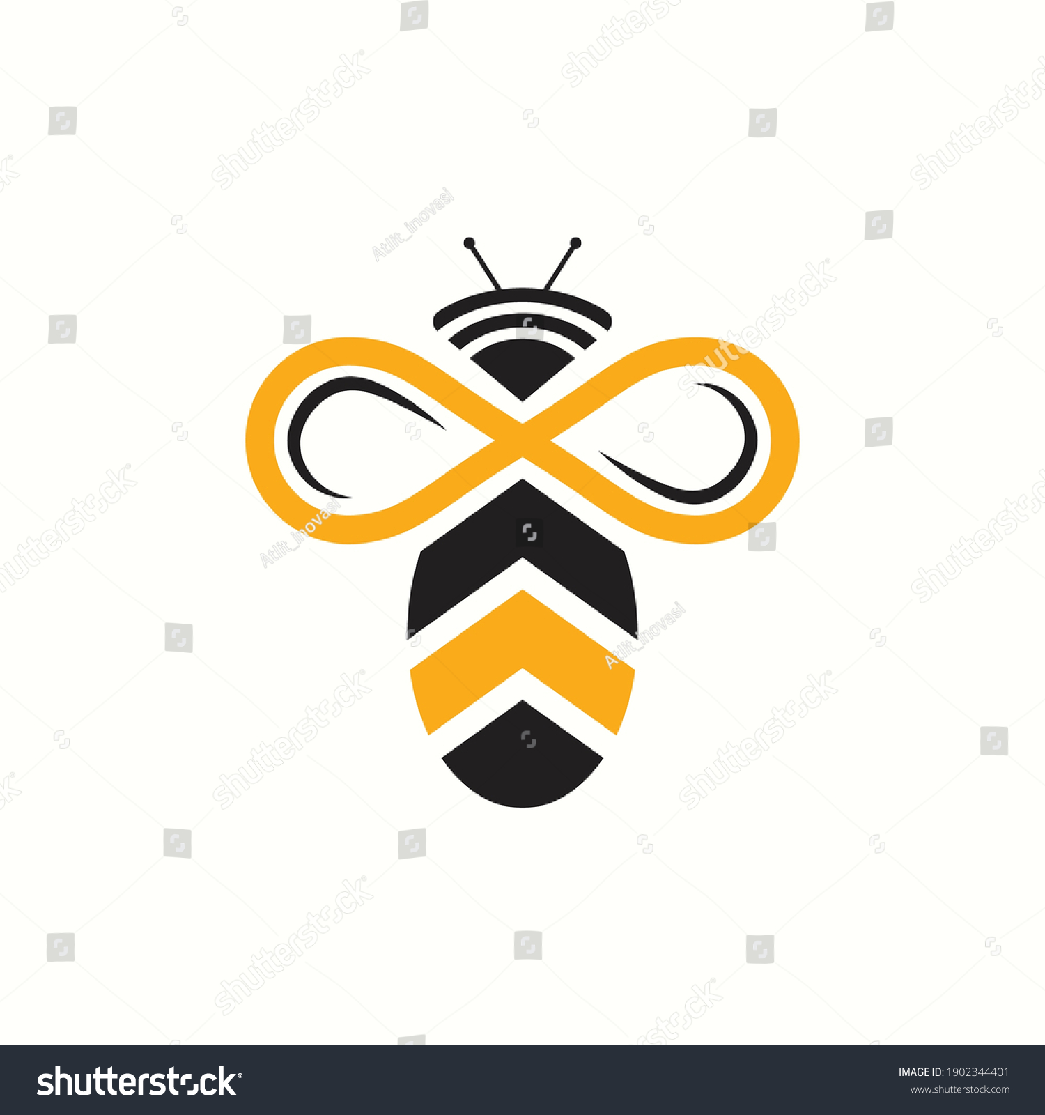 Bee Signal Network Vector Design Illustration Stock Vector (Royalty ...