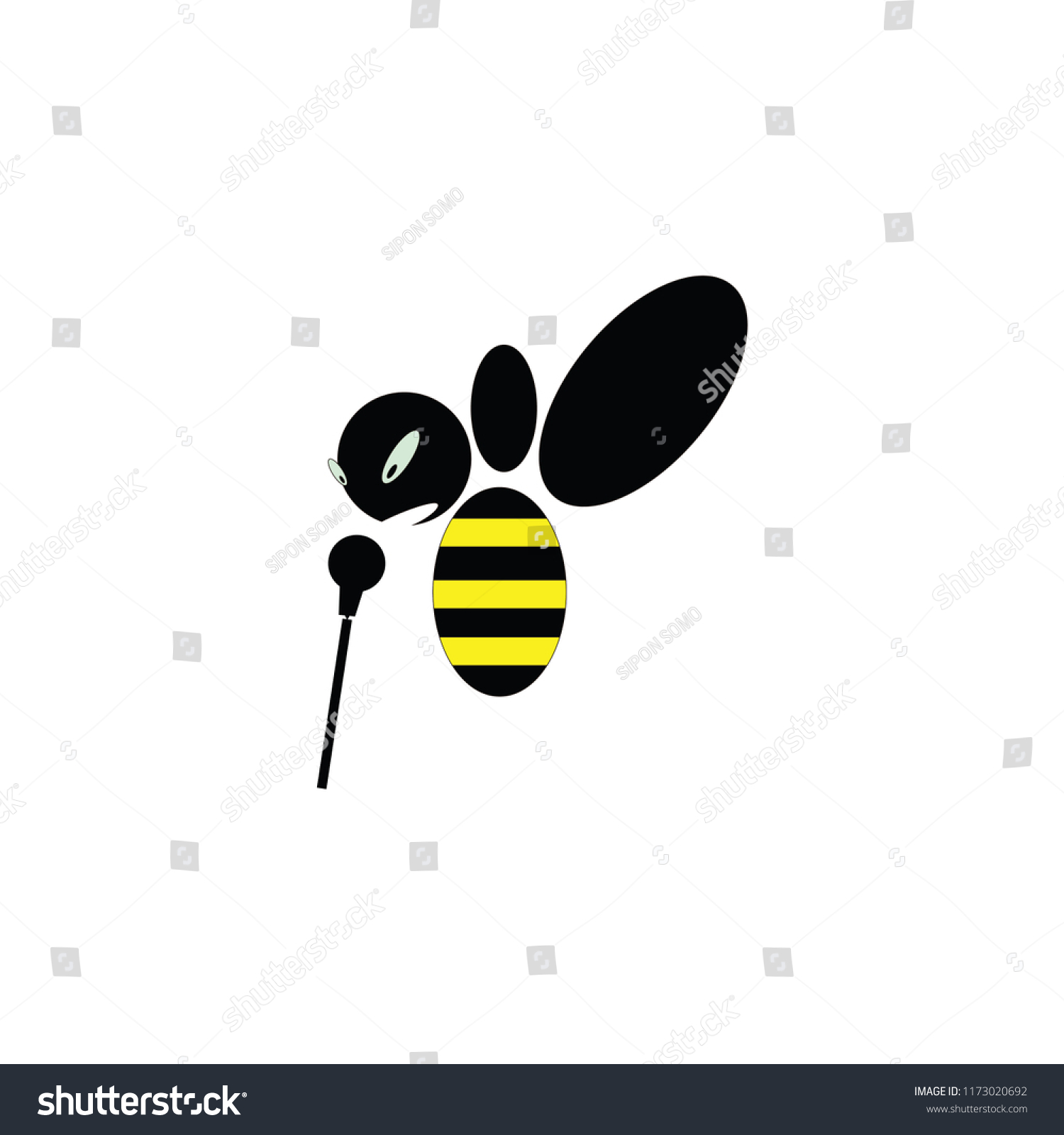 Bee Singing Logo 库存矢量图（免版税）1173020692 | Shutterstock