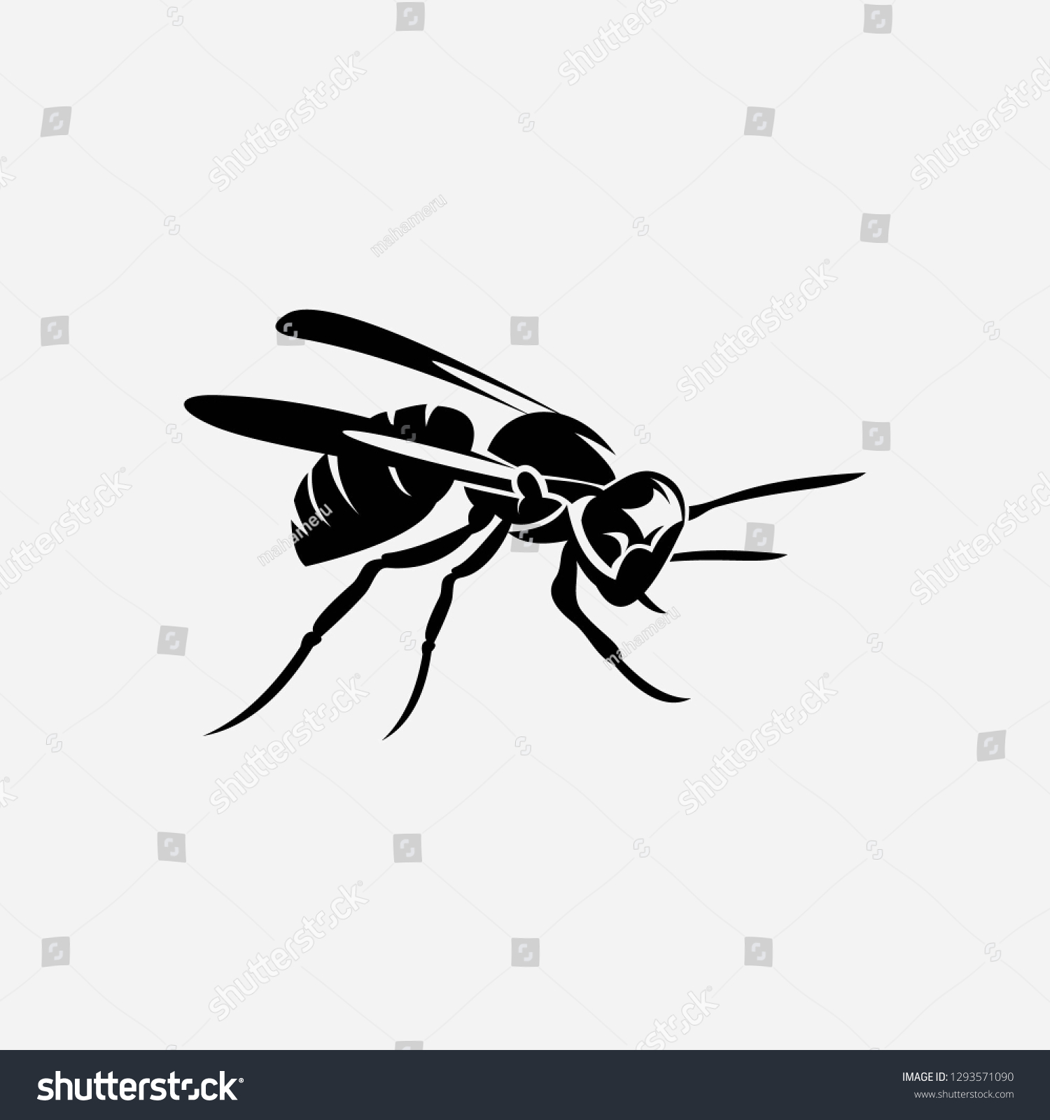 Bee Tribal Logo Stock Vector (Royalty Free) 1293571090