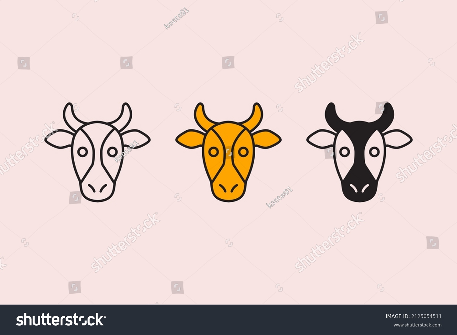 Beef Icons Symbol Vector Elements Infographic Stock Vector (Royalty ...