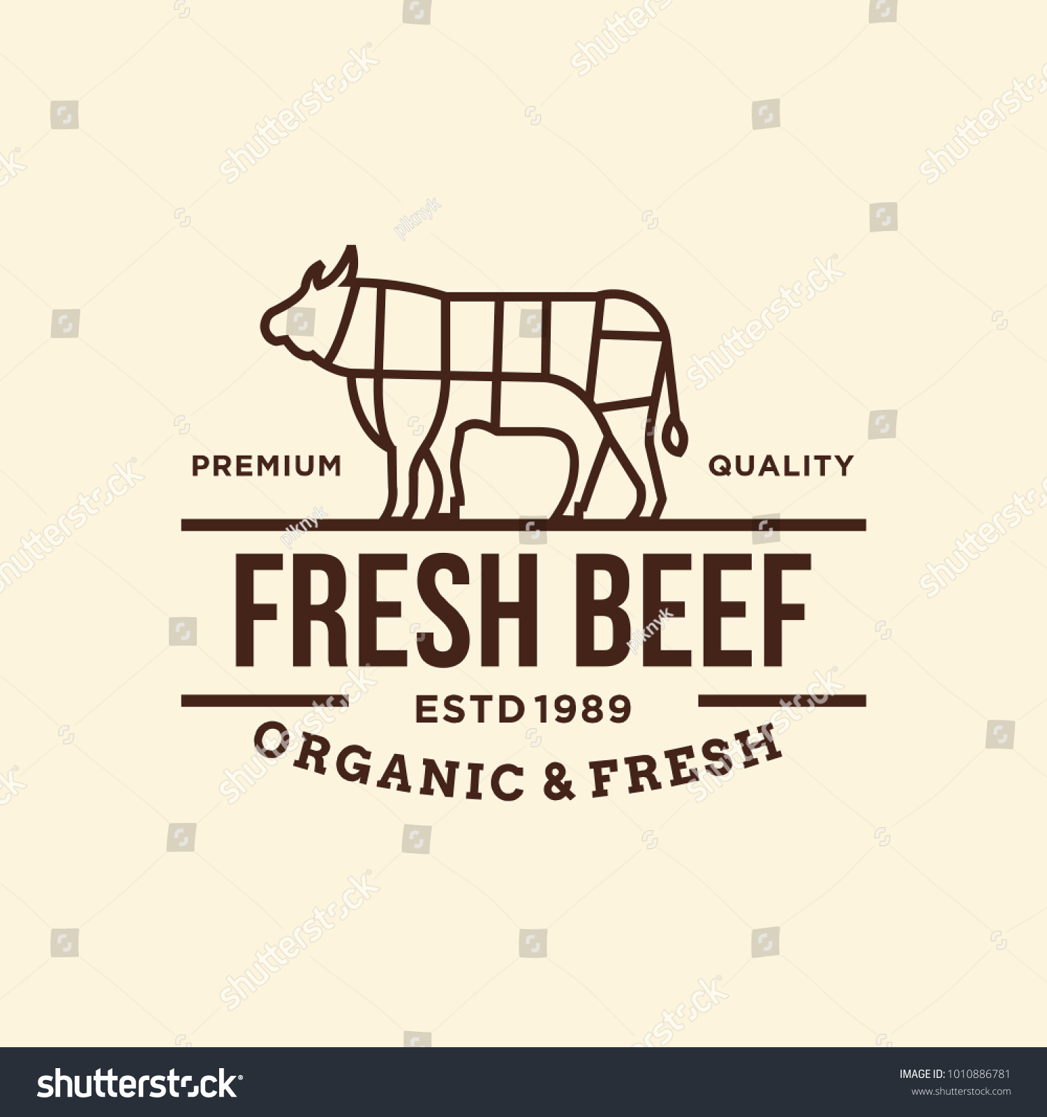 Beef Vector Logoicon Illustration Mascot Stock Vector (Royalty Free ...