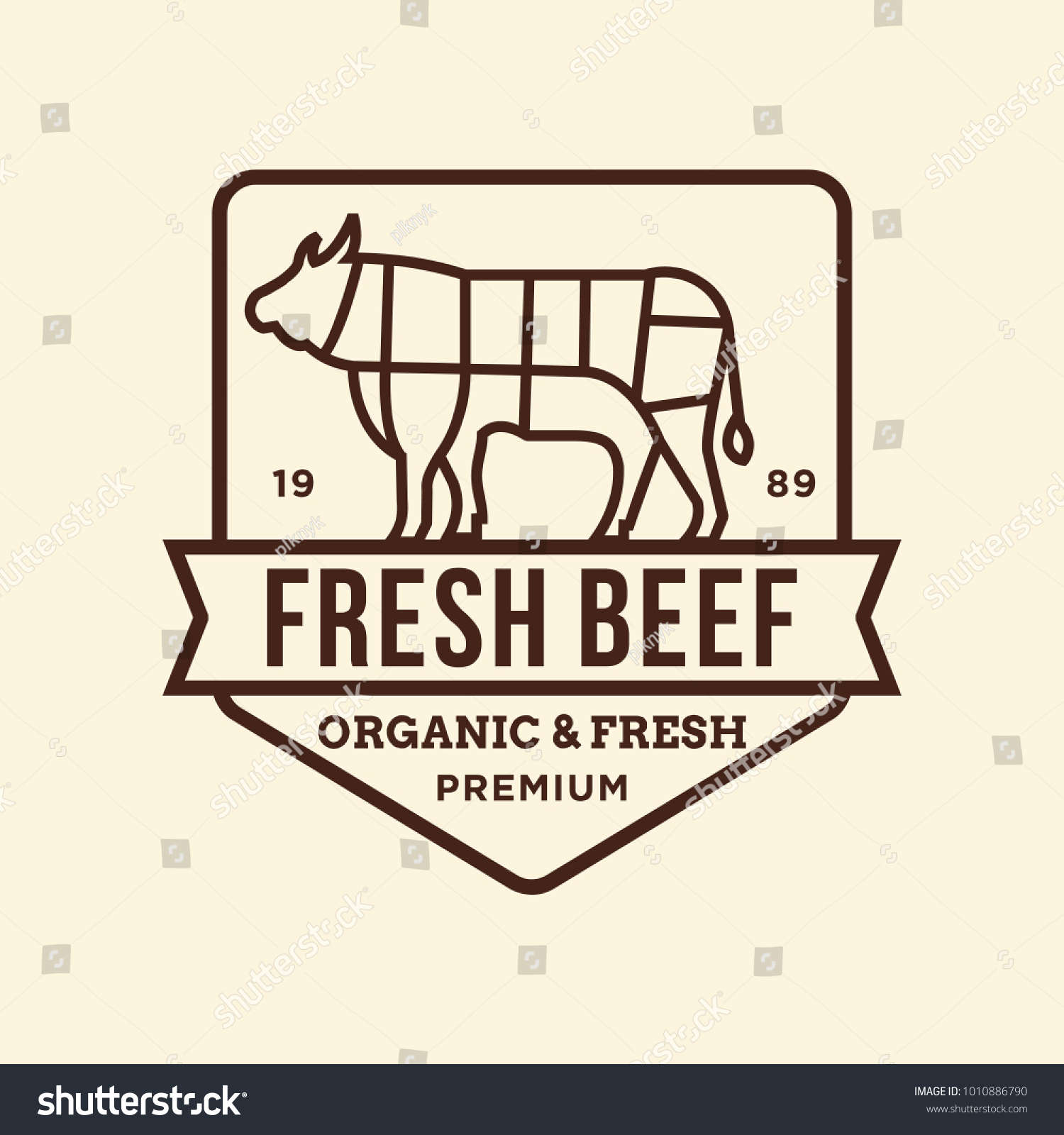 Beef Vector Logoicon Illustration Mascot Stock Vector (Royalty Free ...
