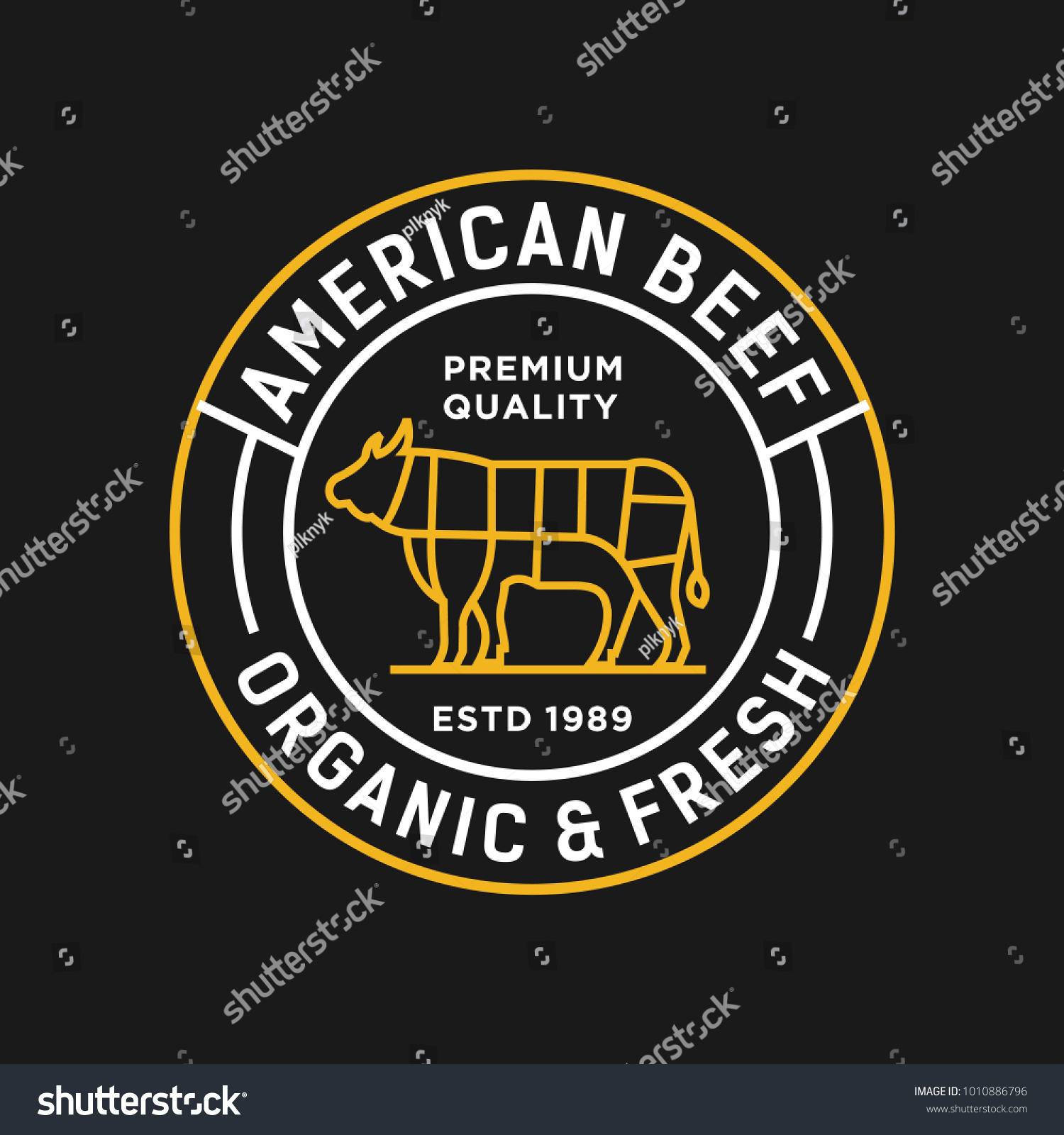 Beef Vector Logoicon Illustration Mascot Stock Vector (Royalty Free ...