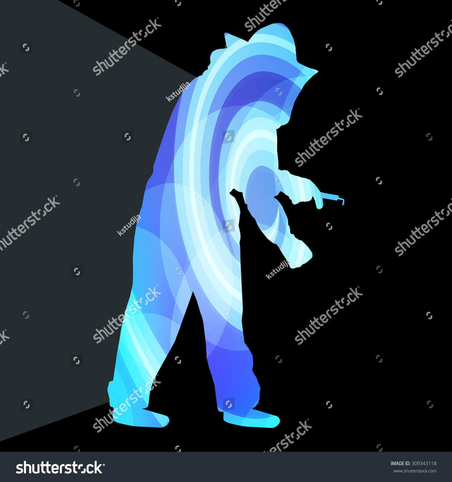 Beekeeper Working Silhouette Illustration Vector Background Stock ... Beekeeper Working Silhouette Illustration Vector Background Stock ...