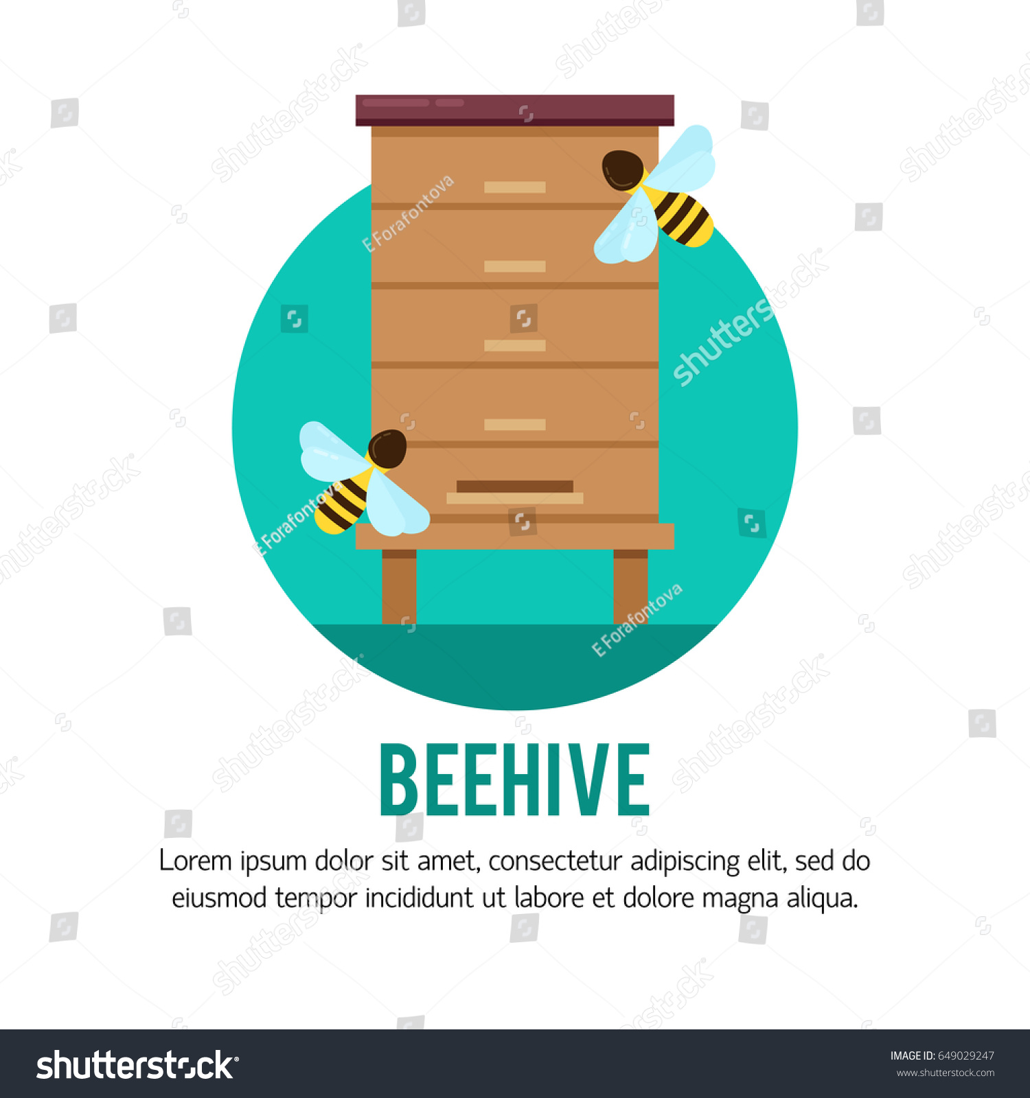 Beekeeping Vector Concept Different Items Modern Stock Vector (Royalty ...