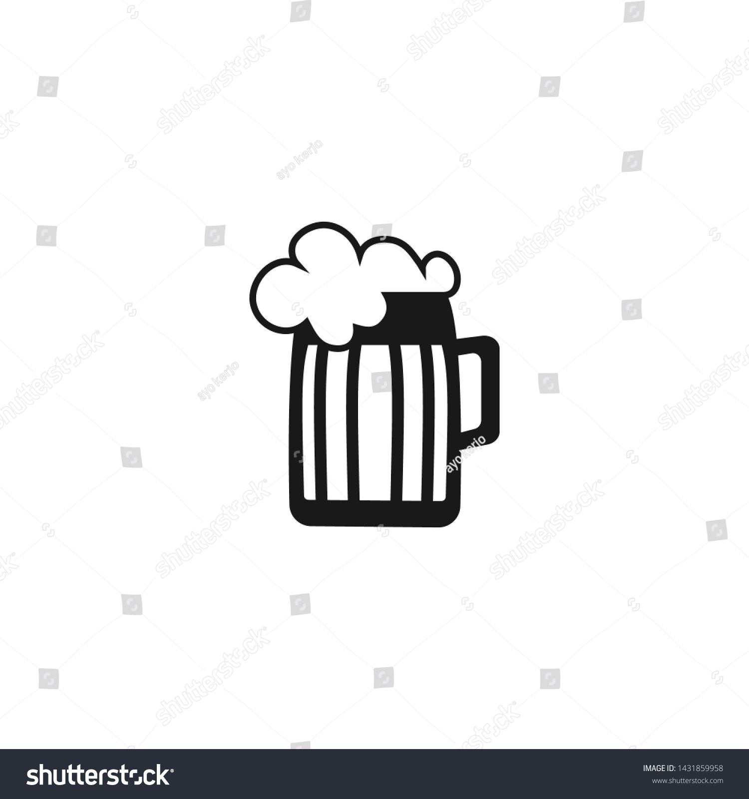 Beer Bar Icon Logo Vector: เวกเตอร์สต็อก (ปลอดค่าลิขสิทธิ์) 1431859958 ...