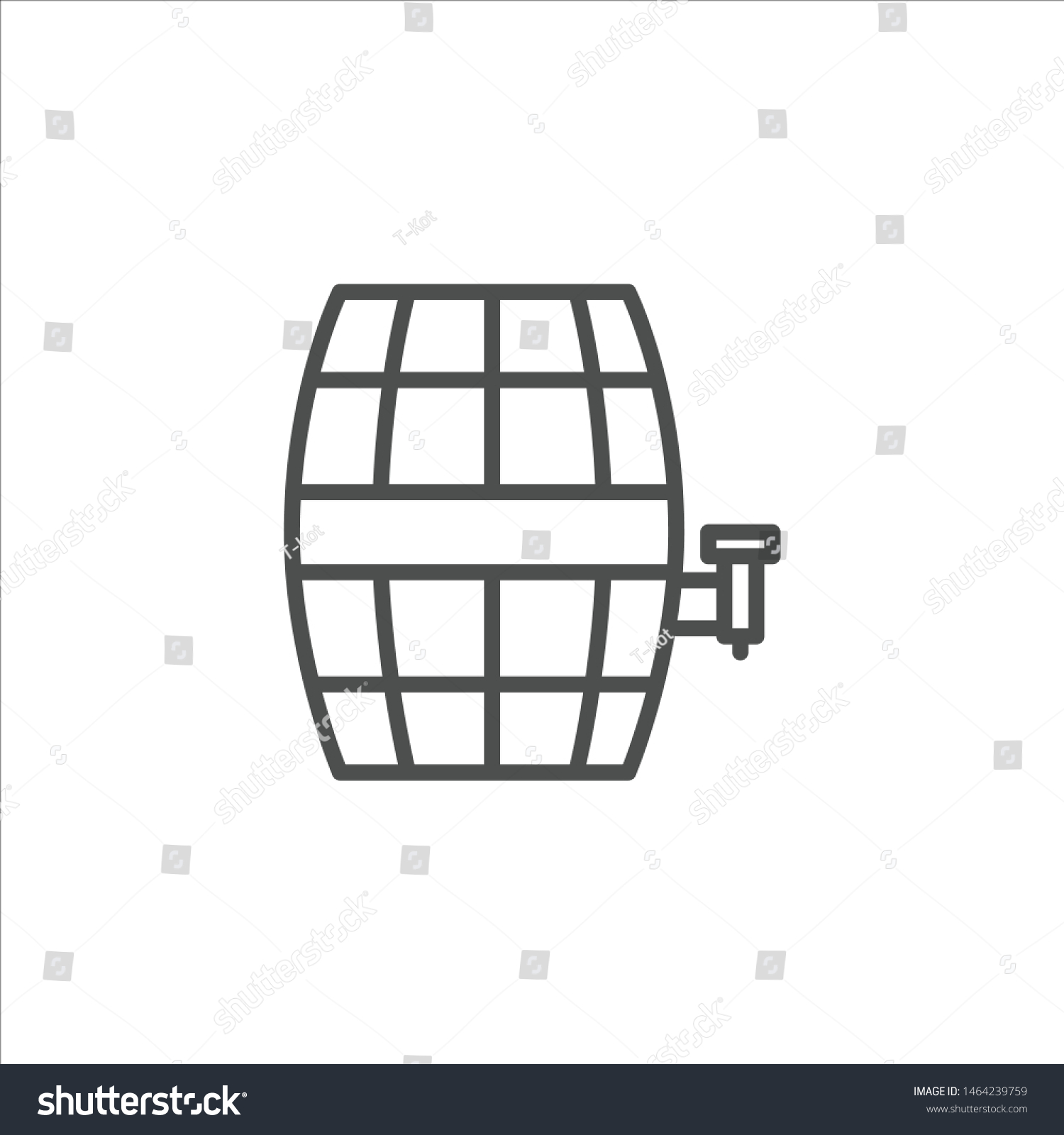 Beer Barrel Icon Vector Illustration Stock Vector (Royalty Free ...