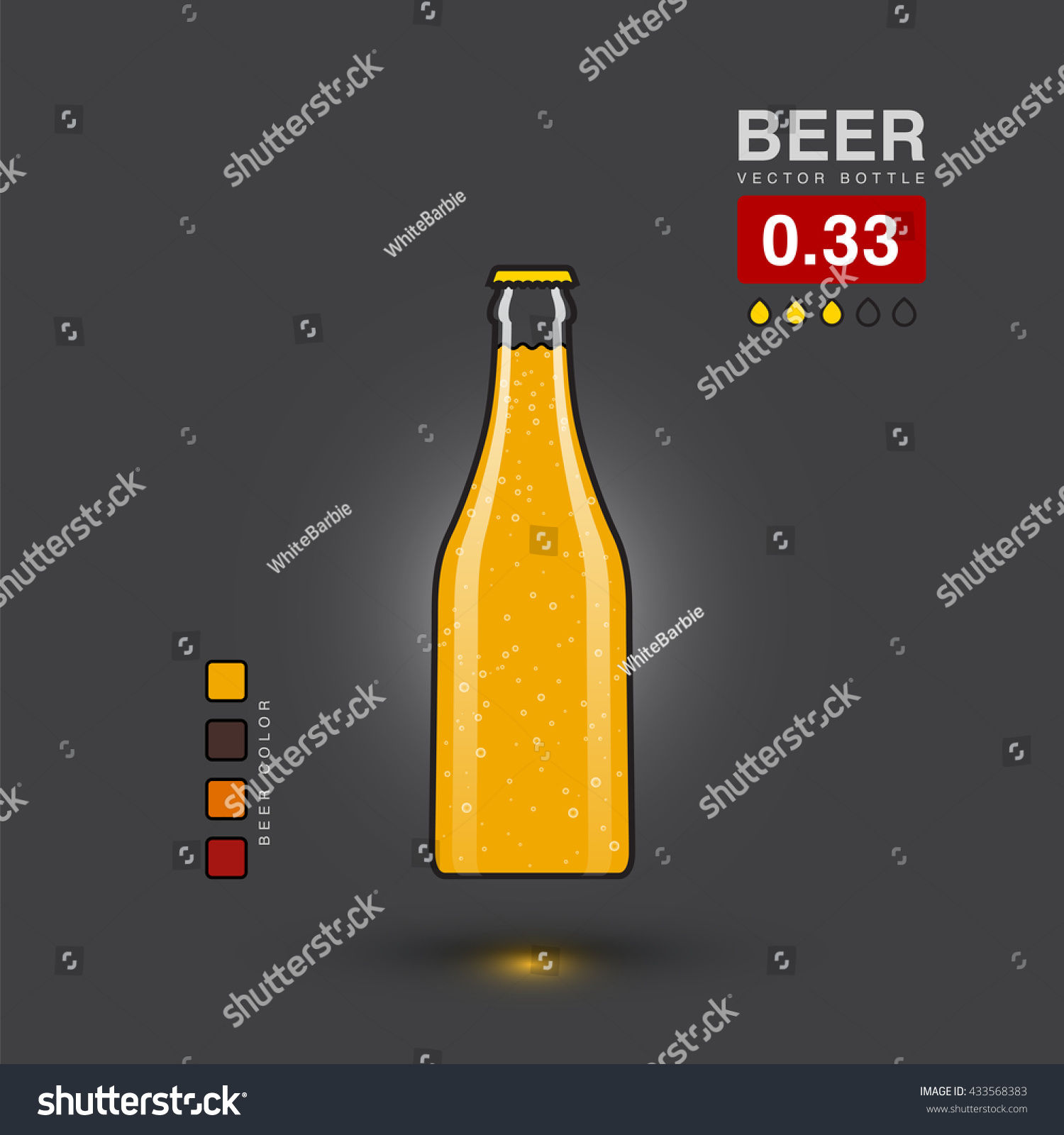 Beer Bottle Vector Illustration 033 L Stock Vector (Royalty Free ...