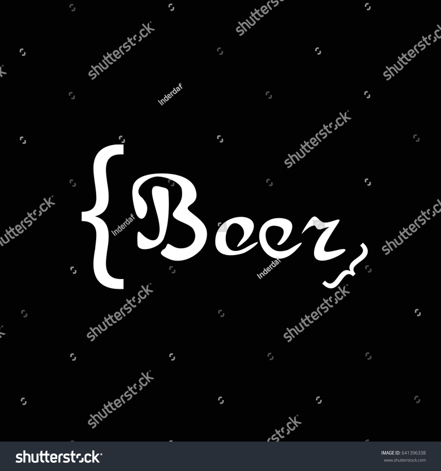 Beer Calligraphy Vector Logo Stock Vector (Royalty Free) 641396338 ...