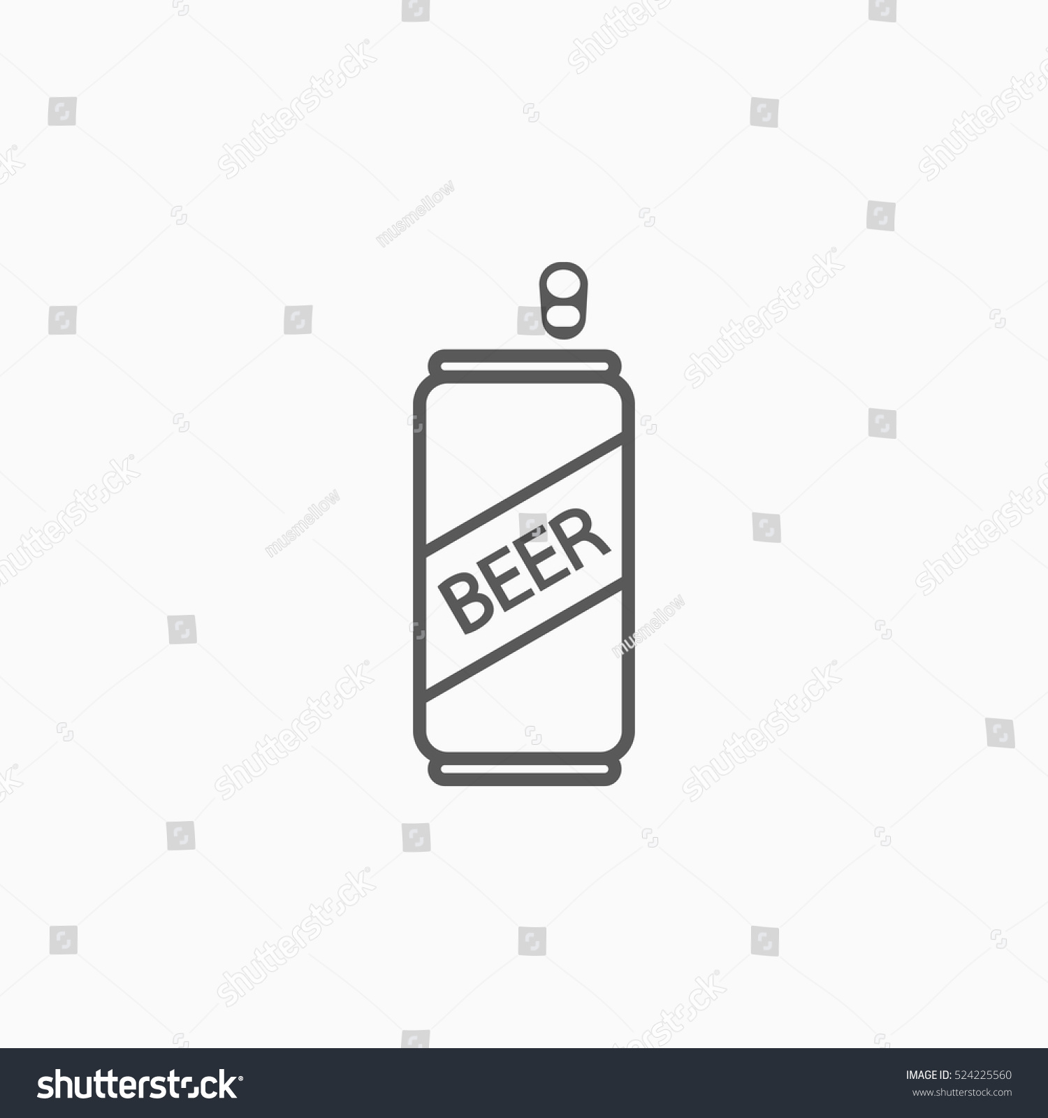 Beer Can Icon Vector de stock (libre de regalías)524225560; Shutterstock