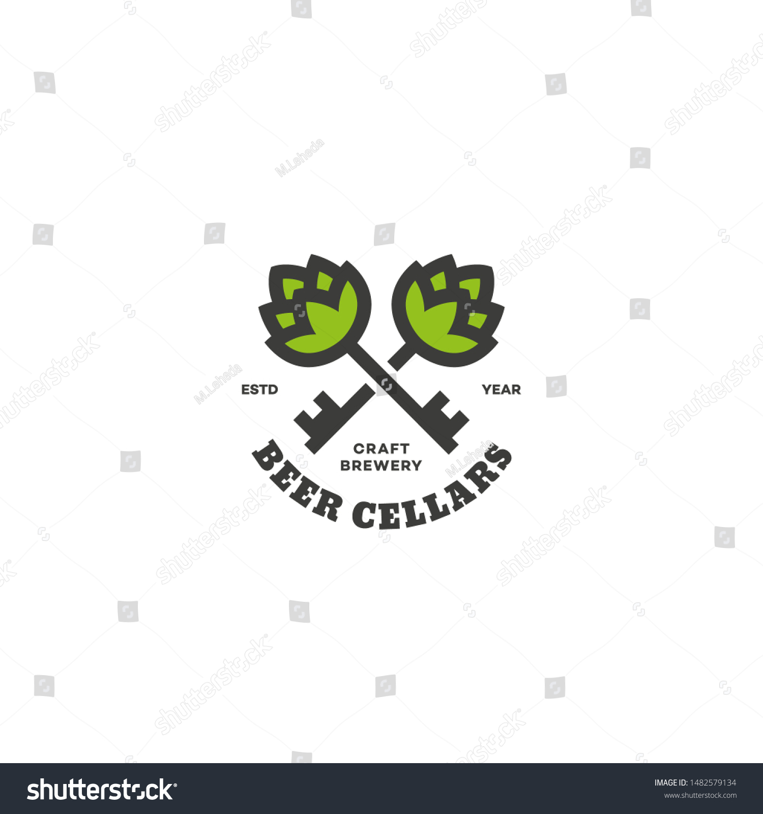 Beer Cellars Logo Design Template Two Stock Vector (Royalty Free ...