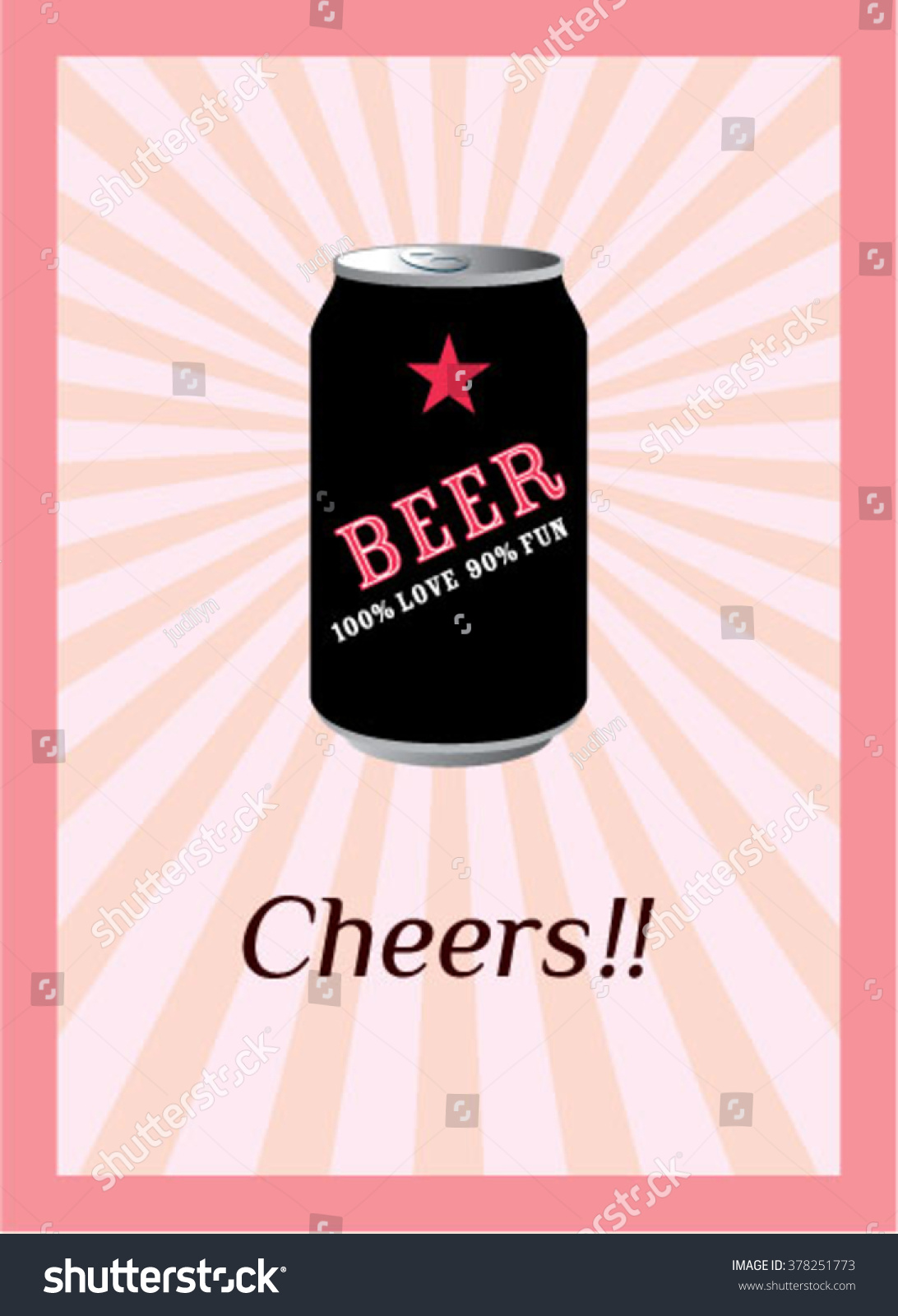 Beer Cheers Vector Illustration Stock Vector (Royalty Free) 378251773 ...
